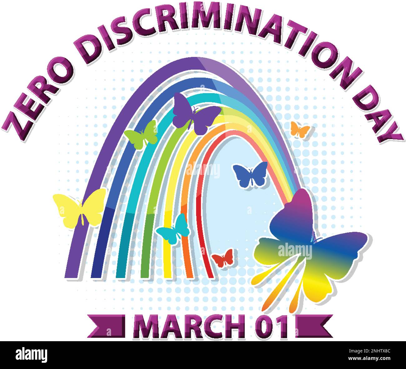 Zero discrimination day banner design illustration Stock Vector Image ...