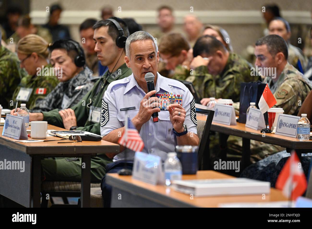 Senior Enlisted Advisor to the Chairman Ramón Colón-López speaks during ...