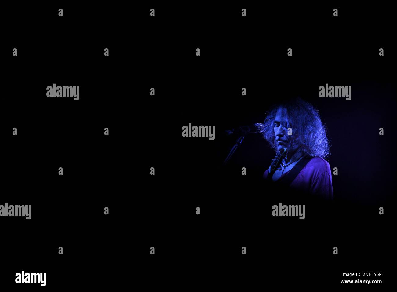 The musician Robe Iniesta performs in his last concert, at the WiZink ...