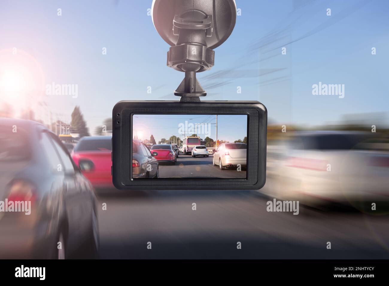 Driving car in slow motion hi-res stock photography and images - Alamy