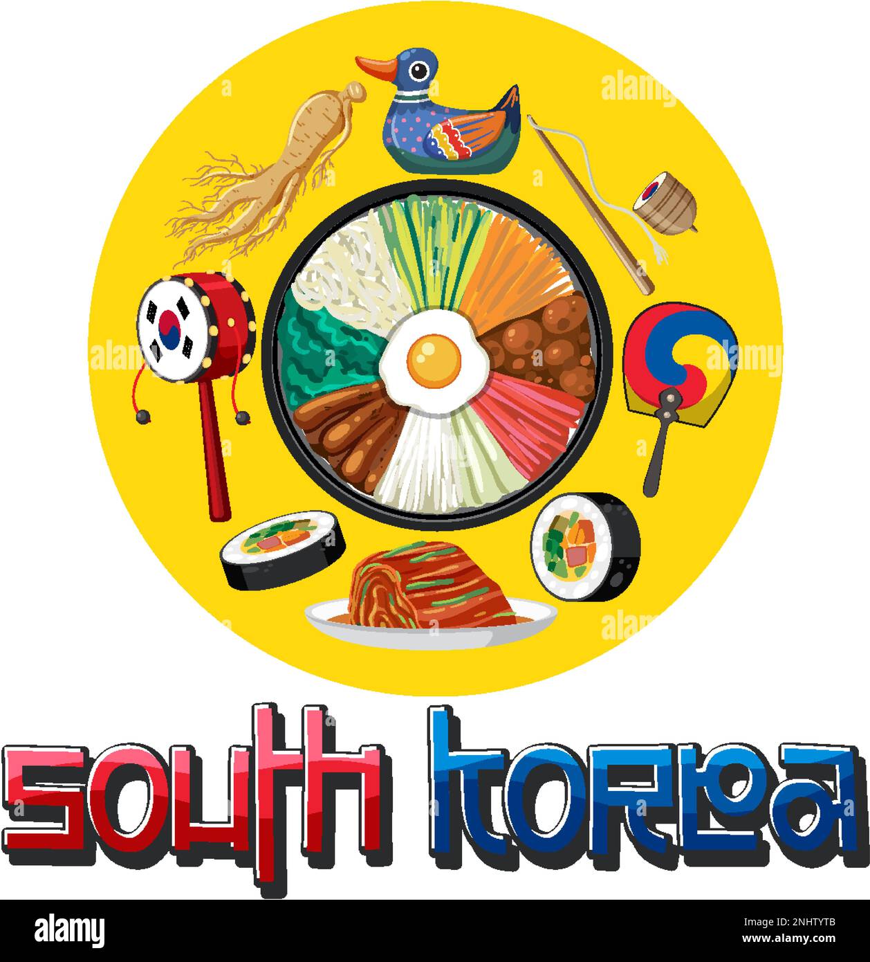 Korean traditional food vector illustration Stock Vector Image & Art ...