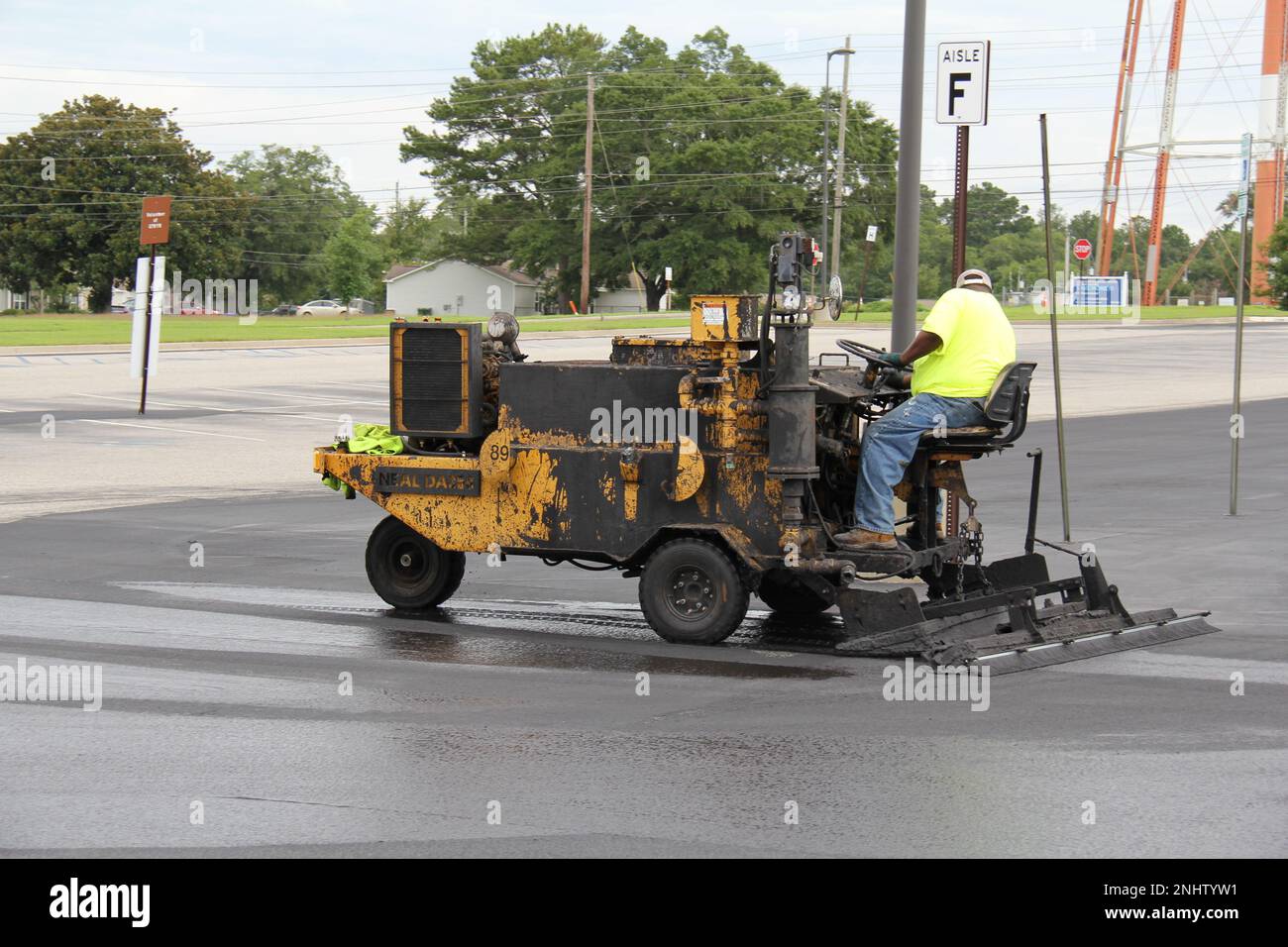 A Seal Coat is applied over the old parking lot at the commissary on ...