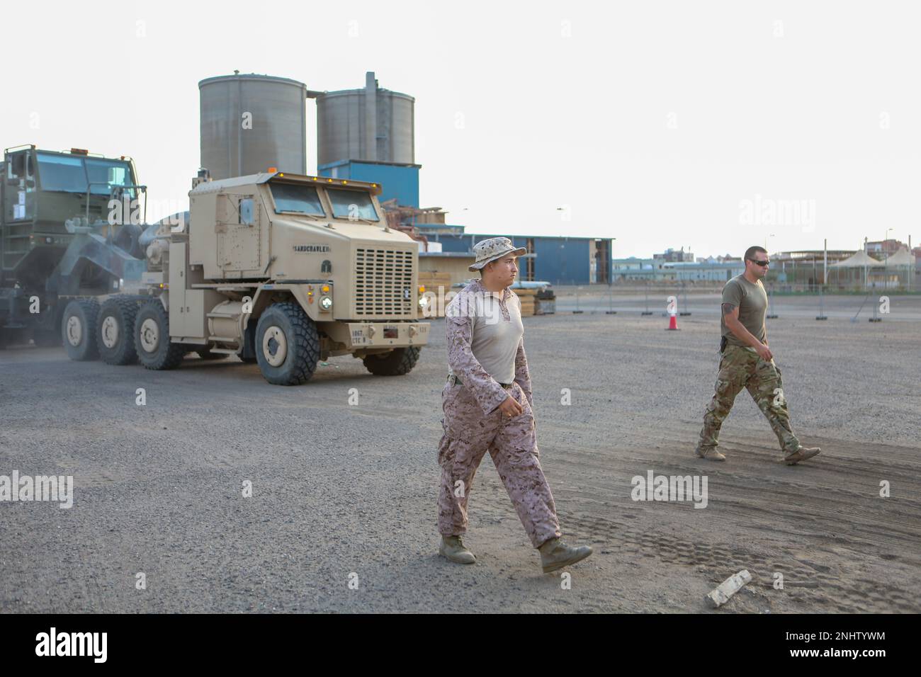 U.S. Marine Corps Cpl. Angel Hernandez, a landing support specialist ...