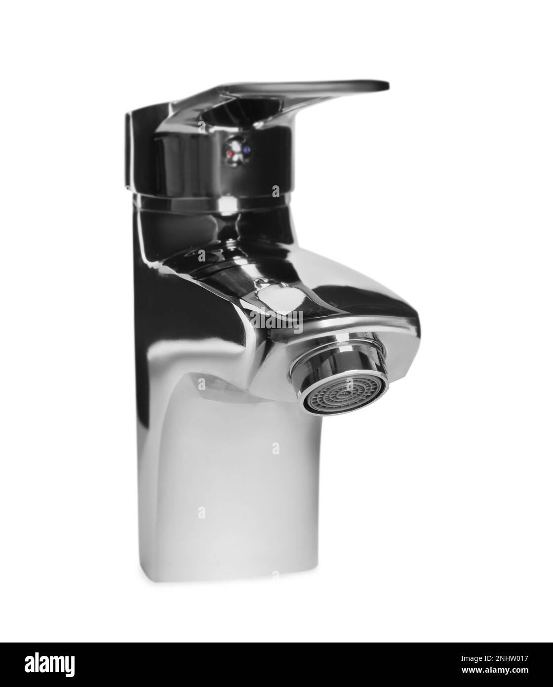 Single handle water tap isolated on white Stock Photo - Alamy