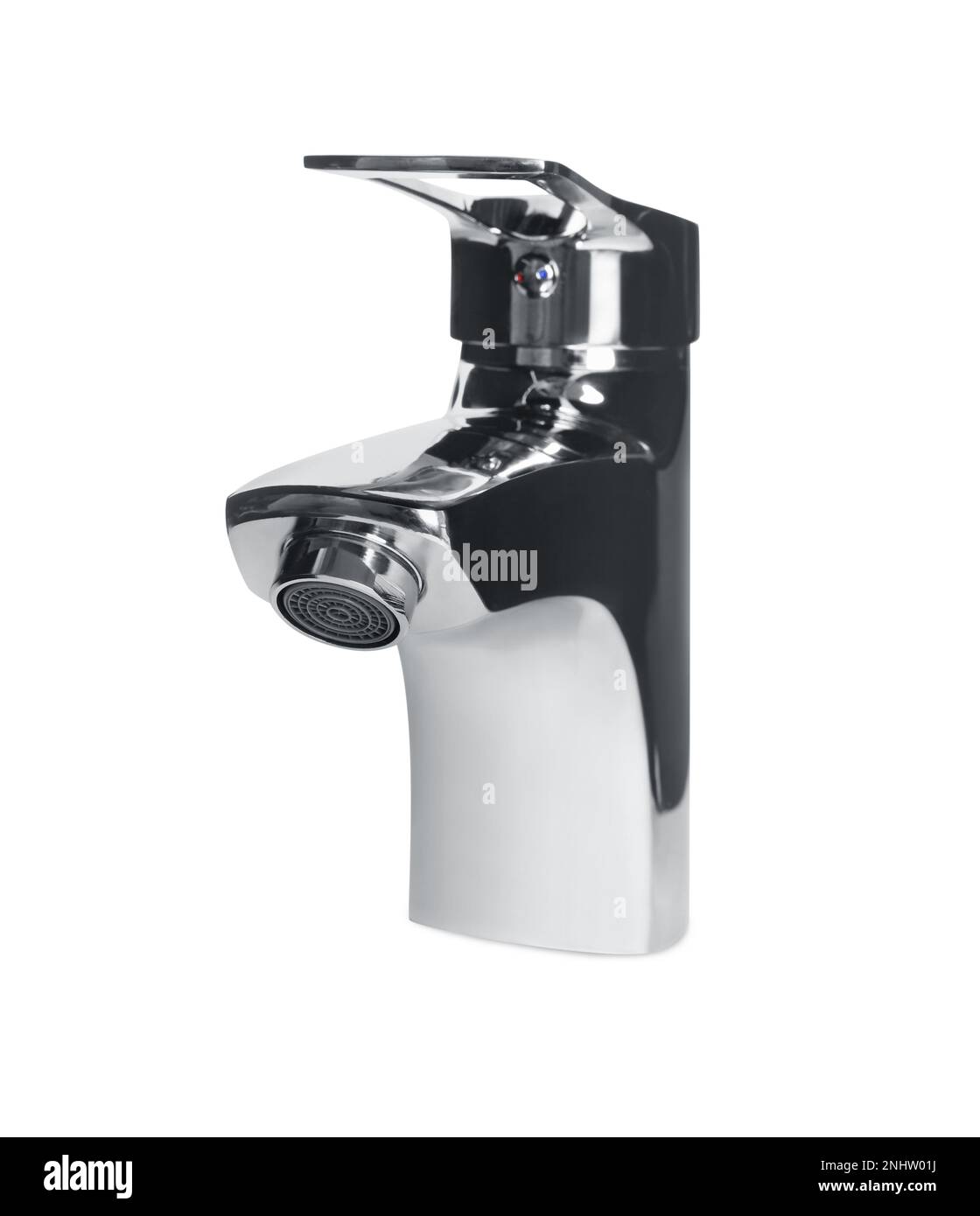 Single handle water tap isolated on white Stock Photo - Alamy