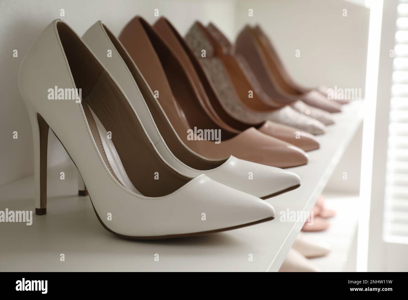 Shoes on shelf hi-res stock photography and images - Alamy