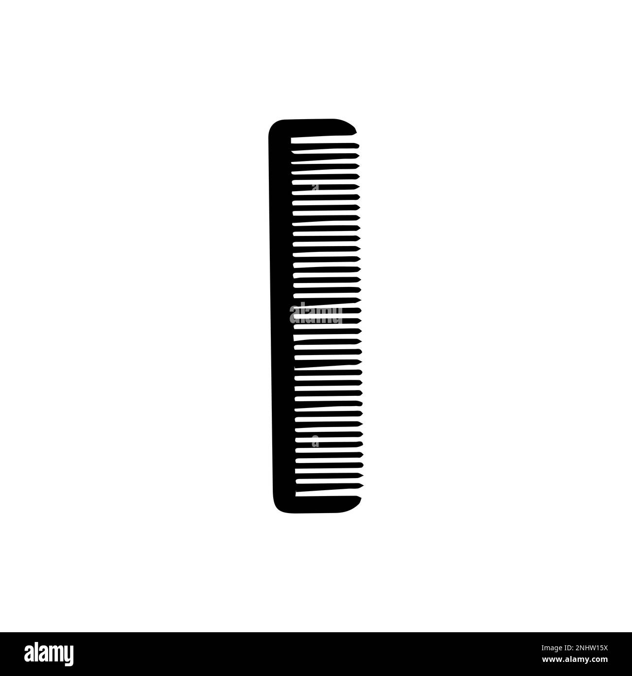 Comb and scissors icon. Scissors hairbrush vector illustration, Hair ...