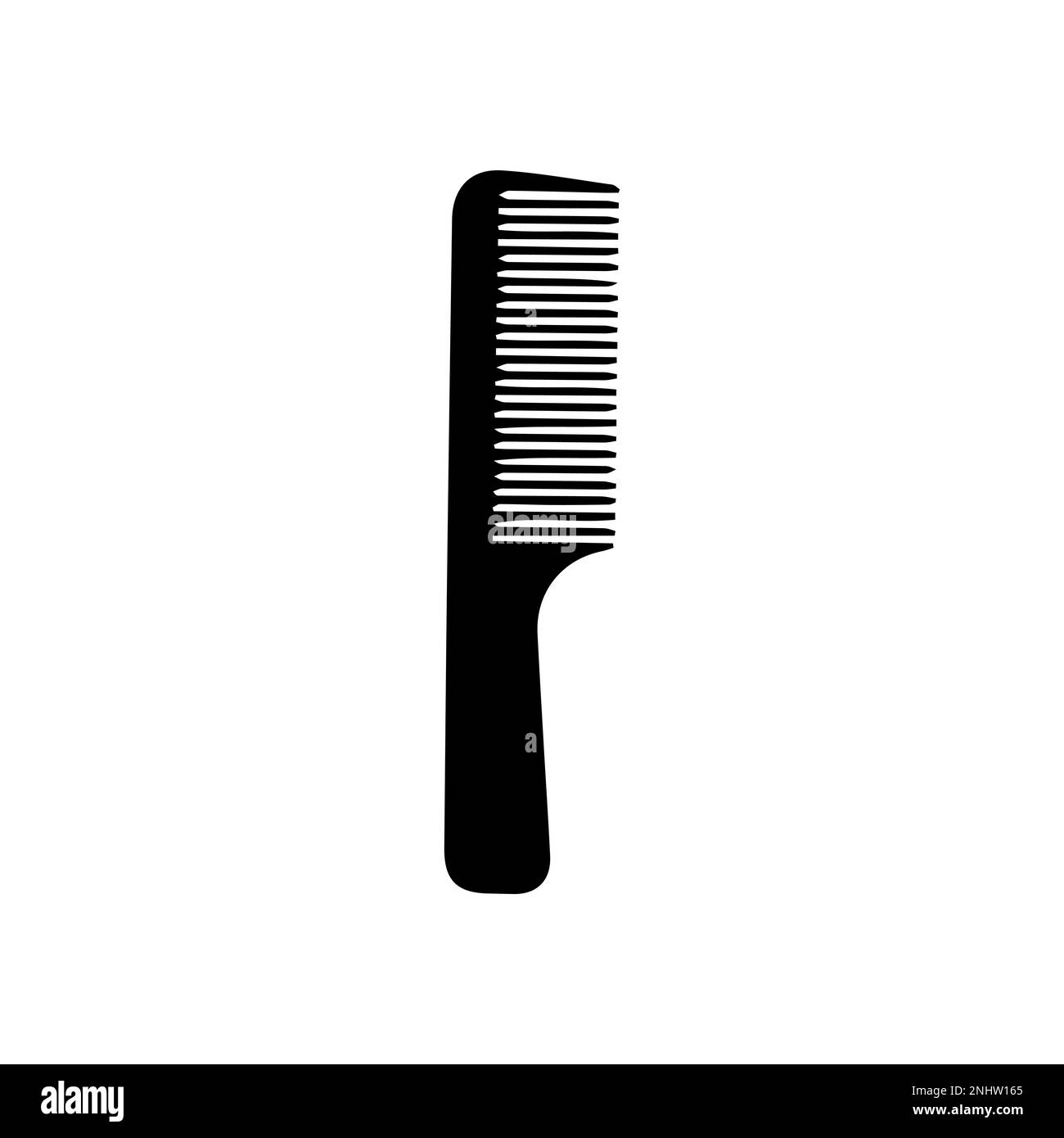 Comb and scissors icon. Scissors hairbrush vector illustration, Hair ...