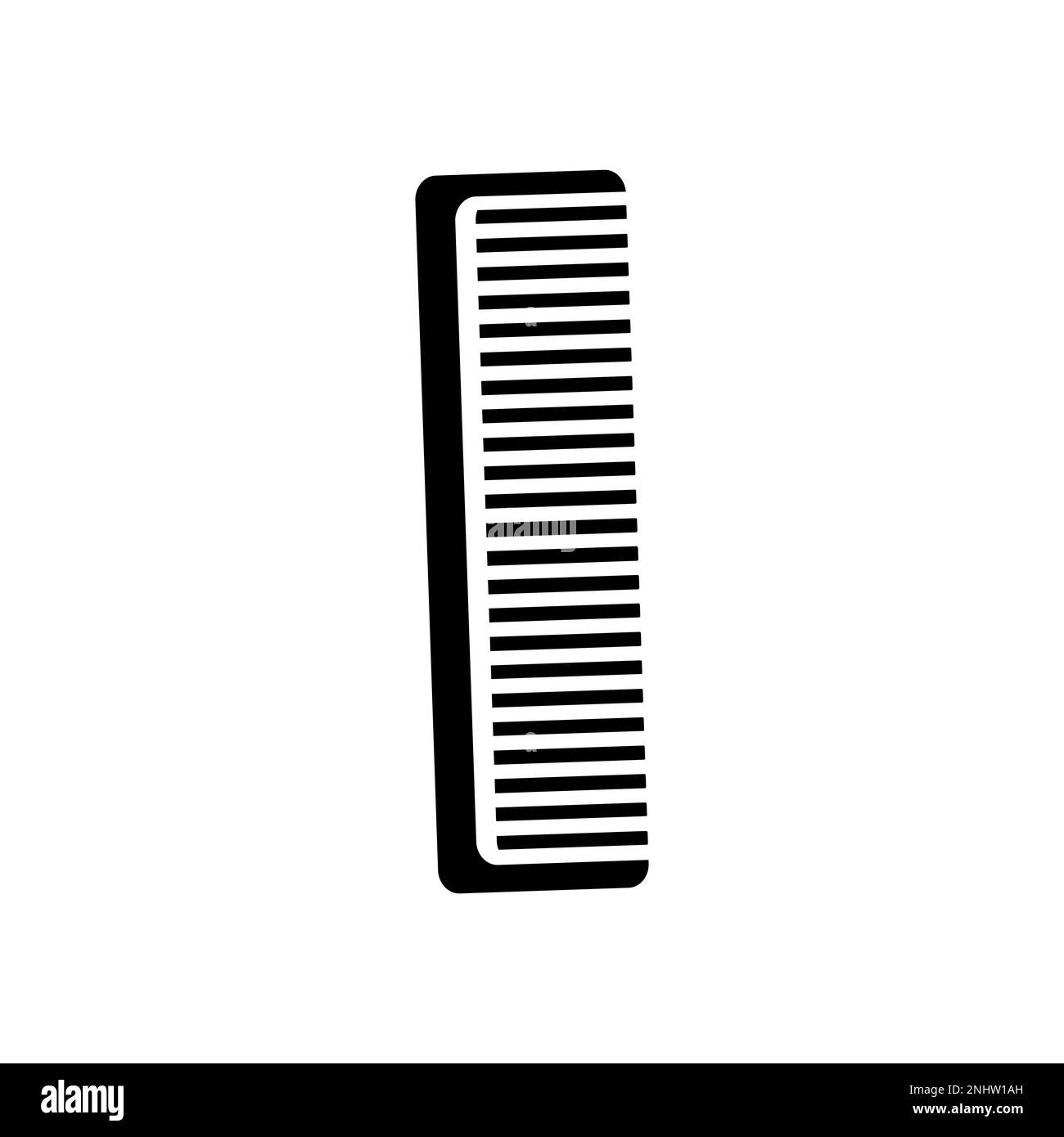 Comb and scissors icon. Scissors hairbrush vector illustration, Hair ...