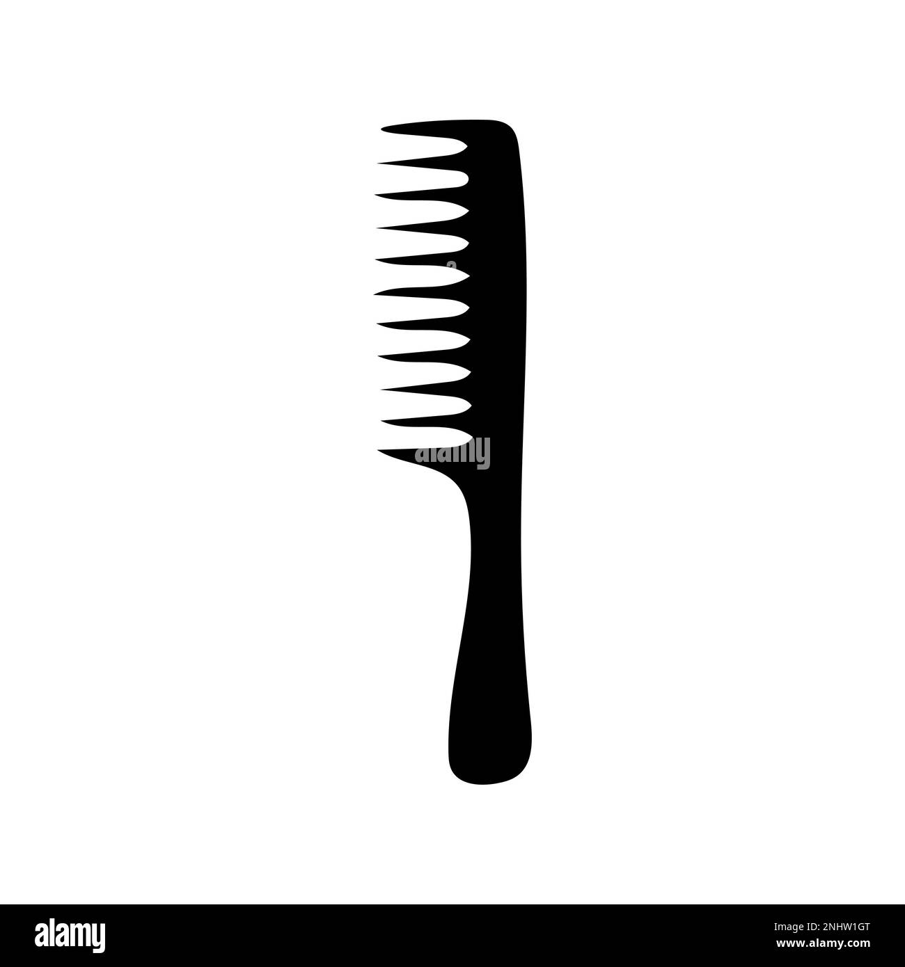 Comb and scissors icon. Scissors hairbrush vector illustration, Hair ...