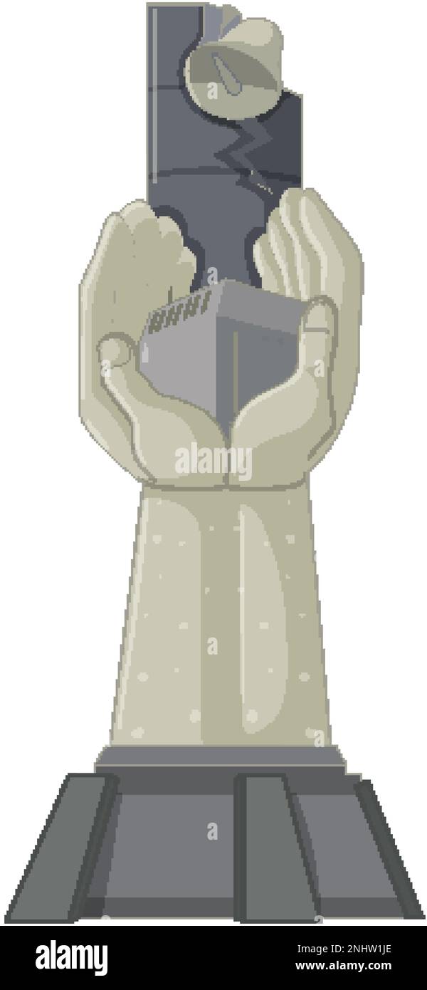 Chernobyl monument on white background illustration Stock Vector Image ...