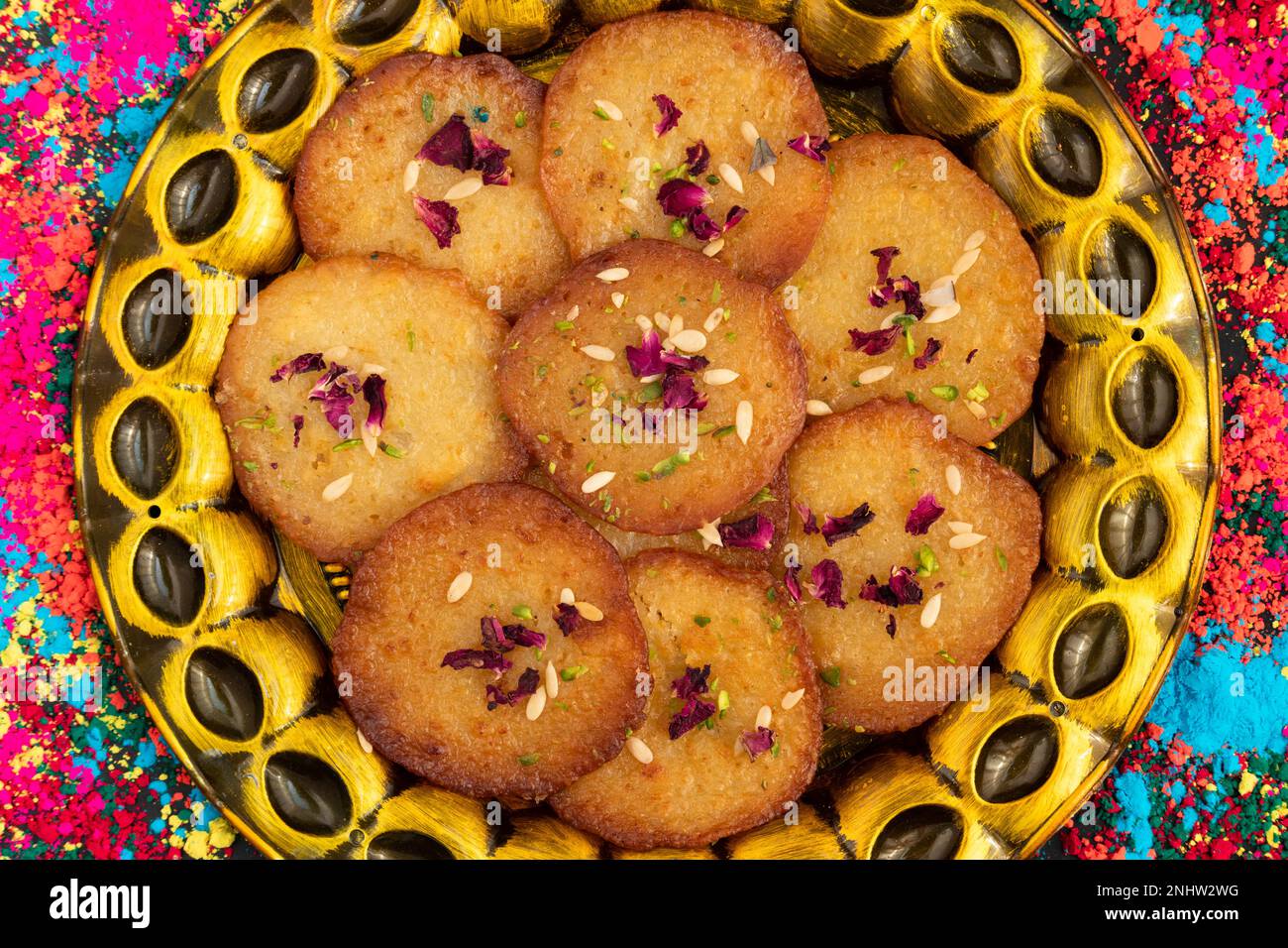 Juicy Sugary Pancakes Sweets Also Called Malpua, Pooa Or Pua Are ...
