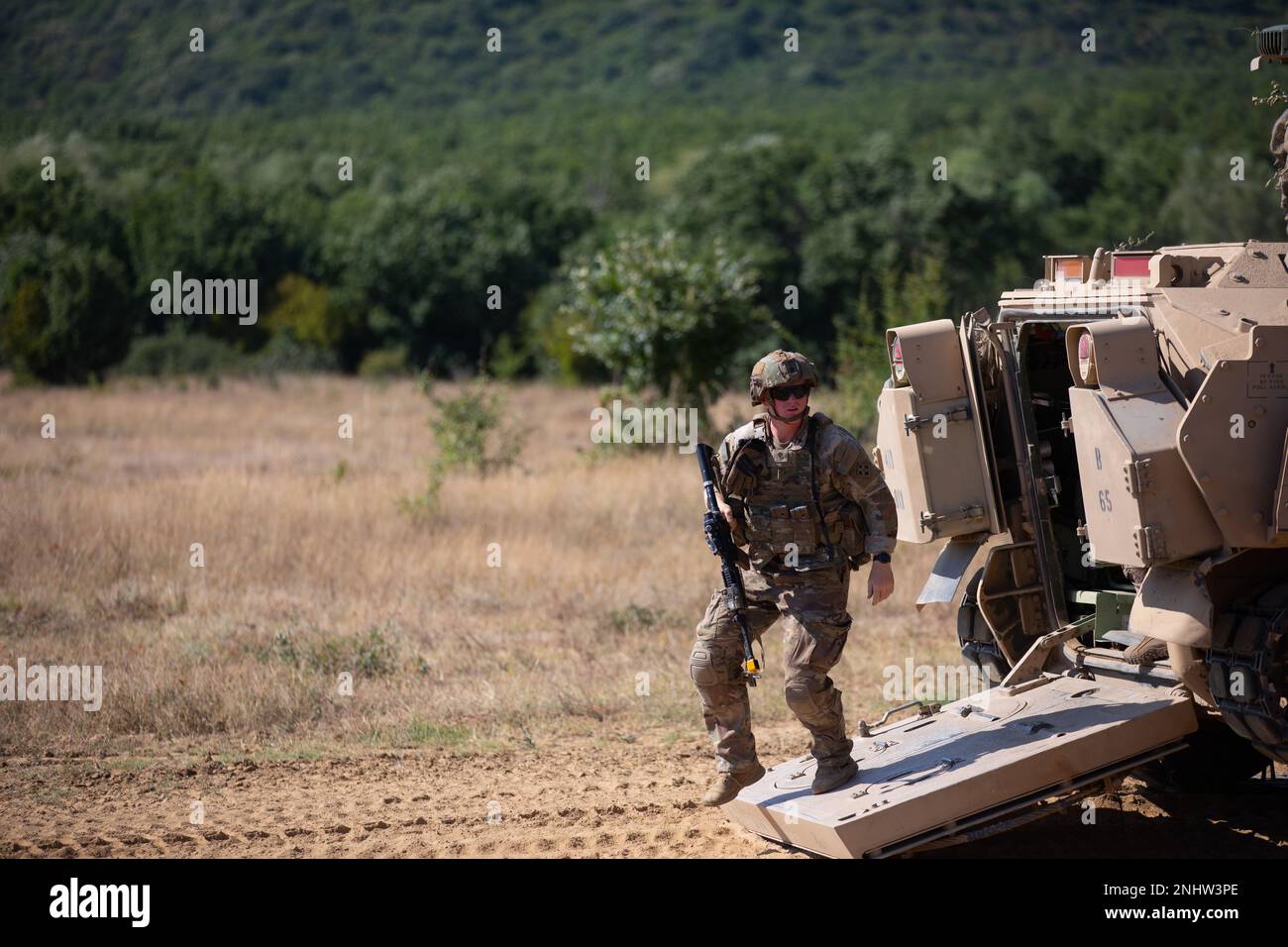 A U.S. Army Soldier, assigned to Bravo Company, 1st Battalion, 8th ...