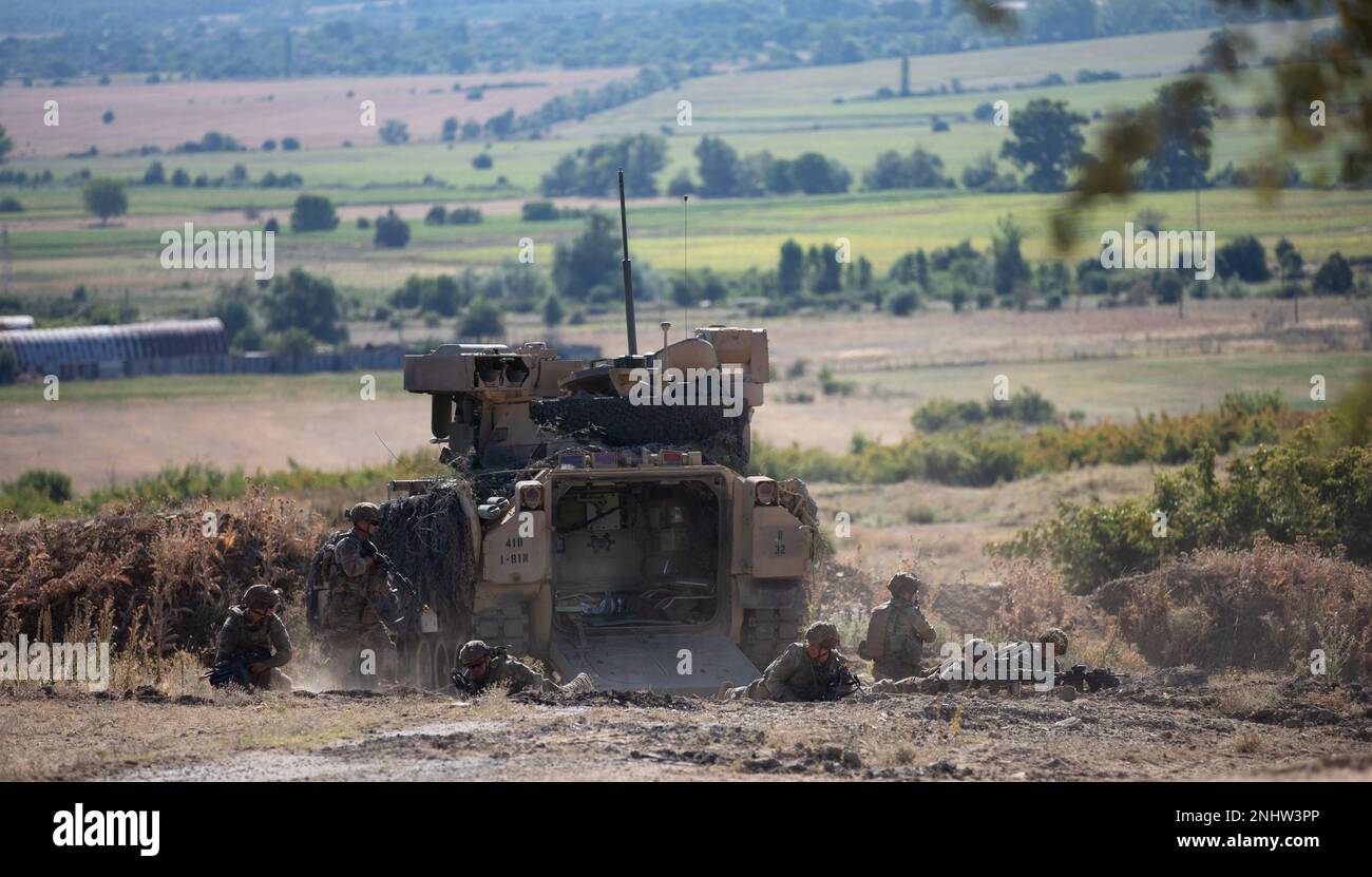 U.S. Soldiers, assigned to Bravo Company, 1st Battalion, 8th Infantry ...