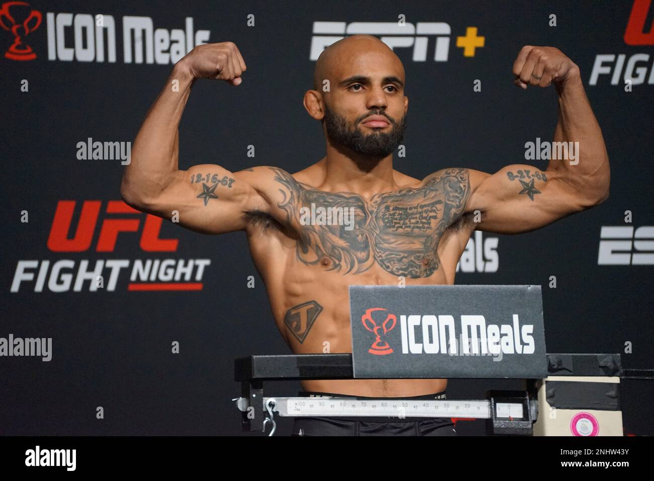 LAS VEGAS, NV - NOVEMBER 18: Miles Johns weighs in for their UFC Vegas ...