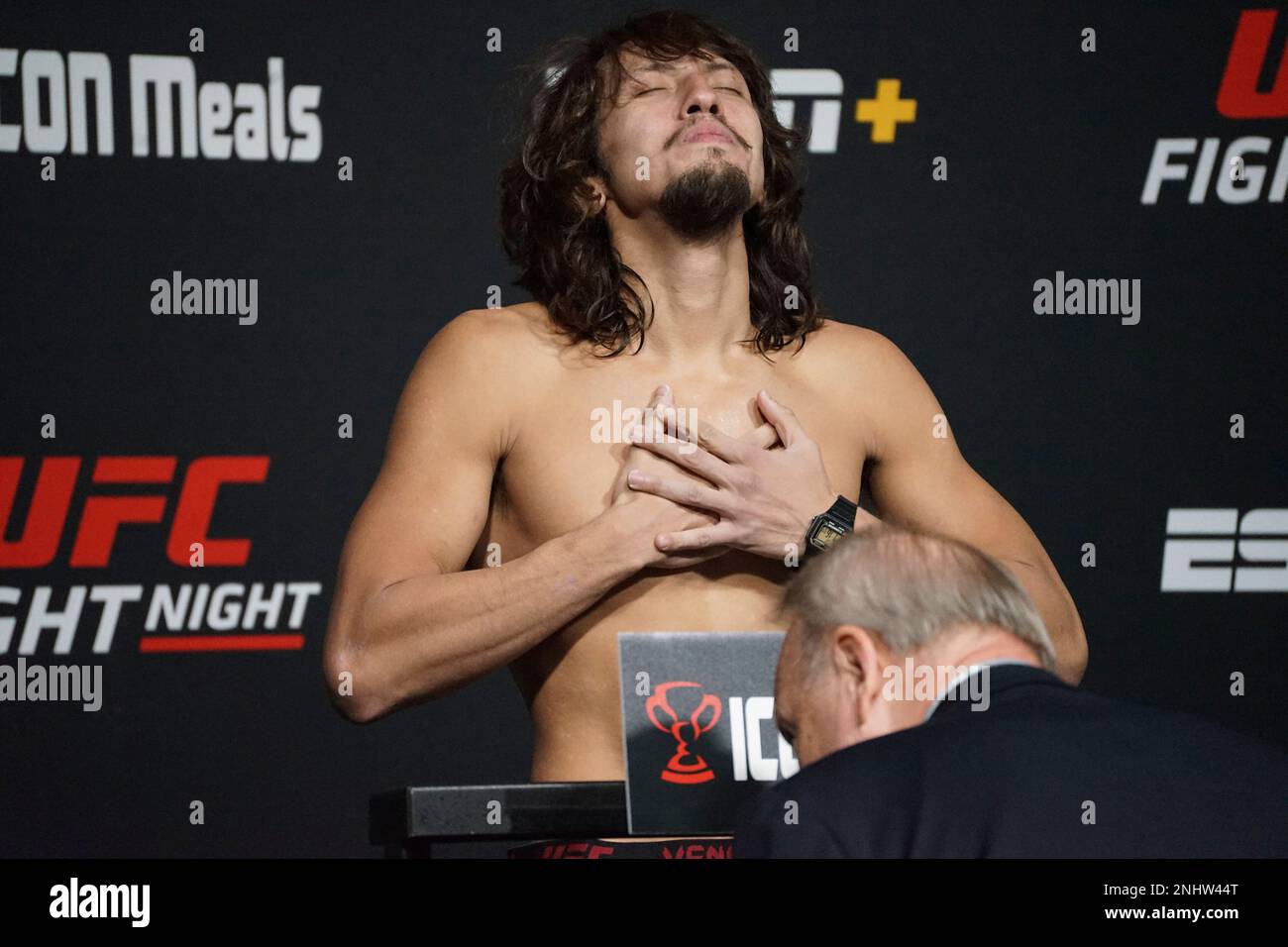 LAS VEGAS, NV - NOVEMBER 18: Ricky Turcios weighs in for their UFC ...