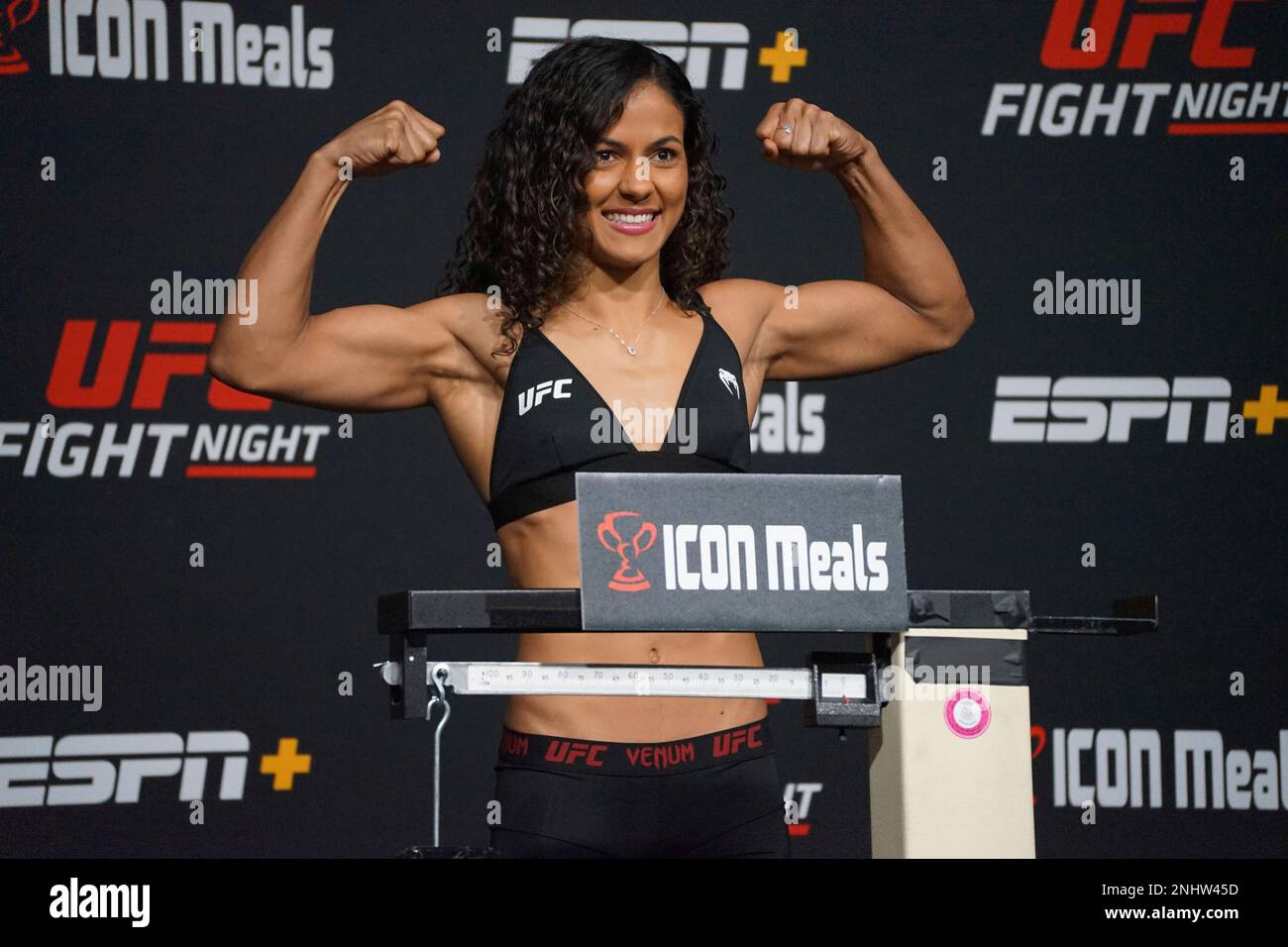 LAS VEGAS, NV - NOVEMBER 18: Natalia Silva weighs in for their UFC ...