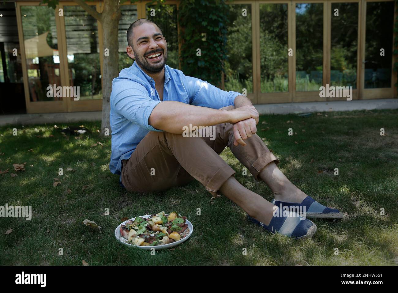Chef Louis Maldonado of Spoonbar made grilled rib-eye and potato "hobo ...