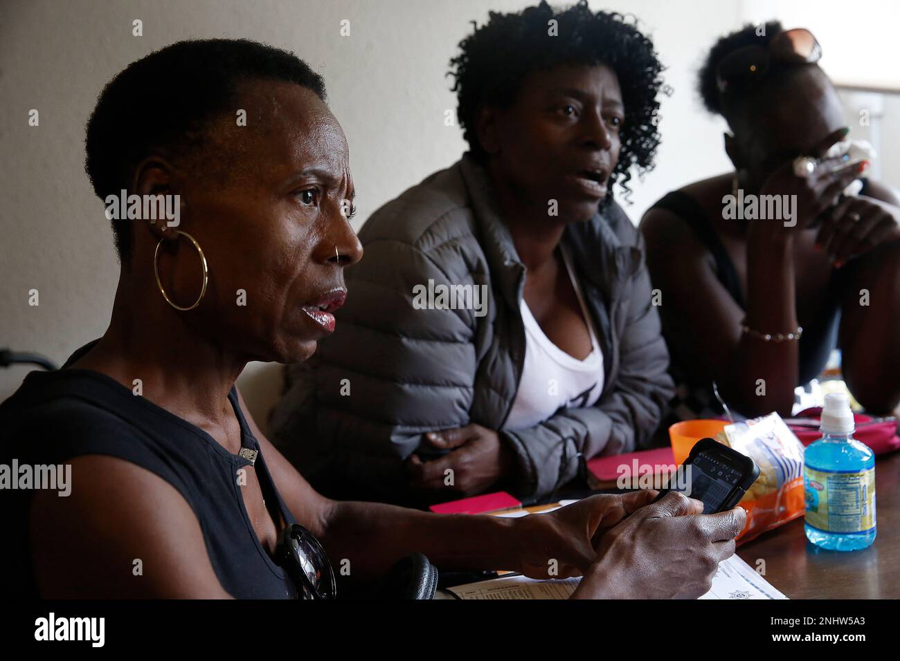 Left to right--Sisters Rochelle Larry, 55 years old, Yvonne Fletcher ...