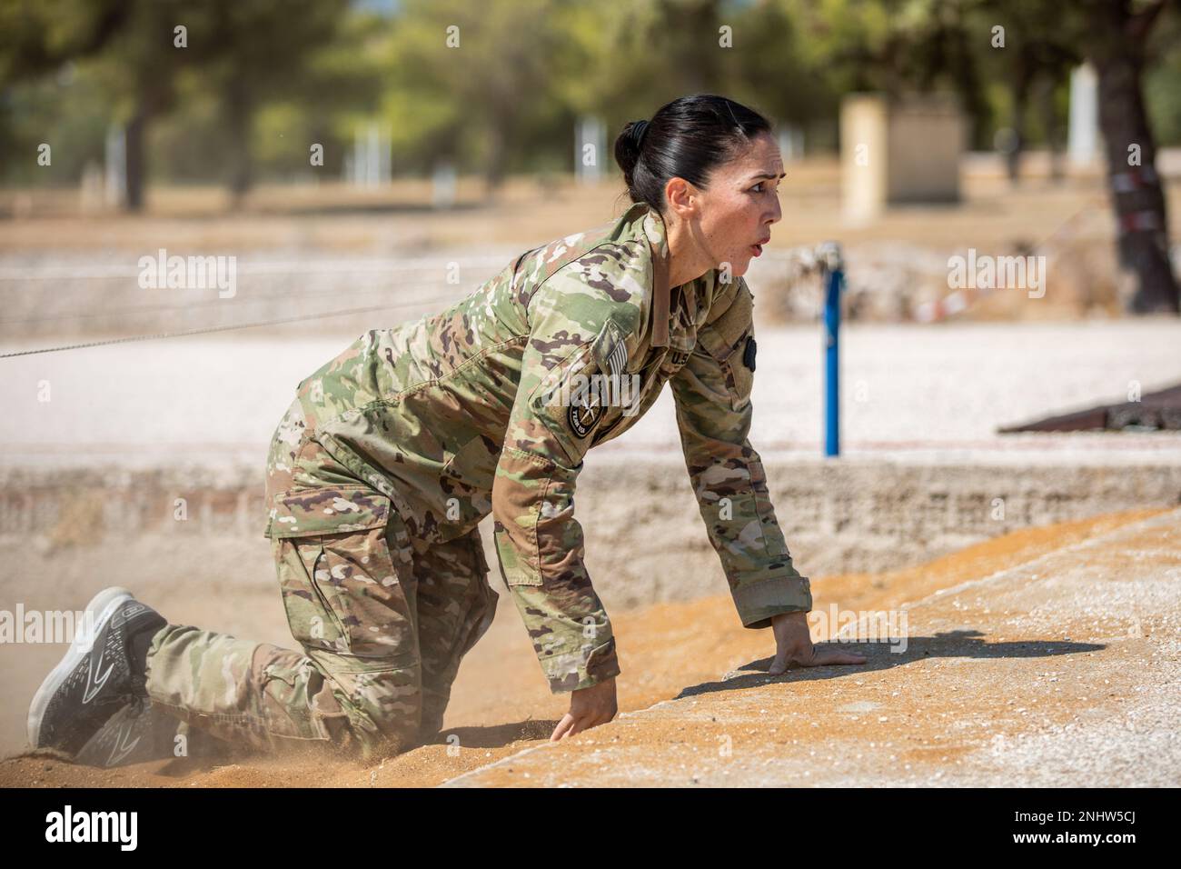Army Reserve Capt. Joy Petway, 88th Readiness Division, exits an ...