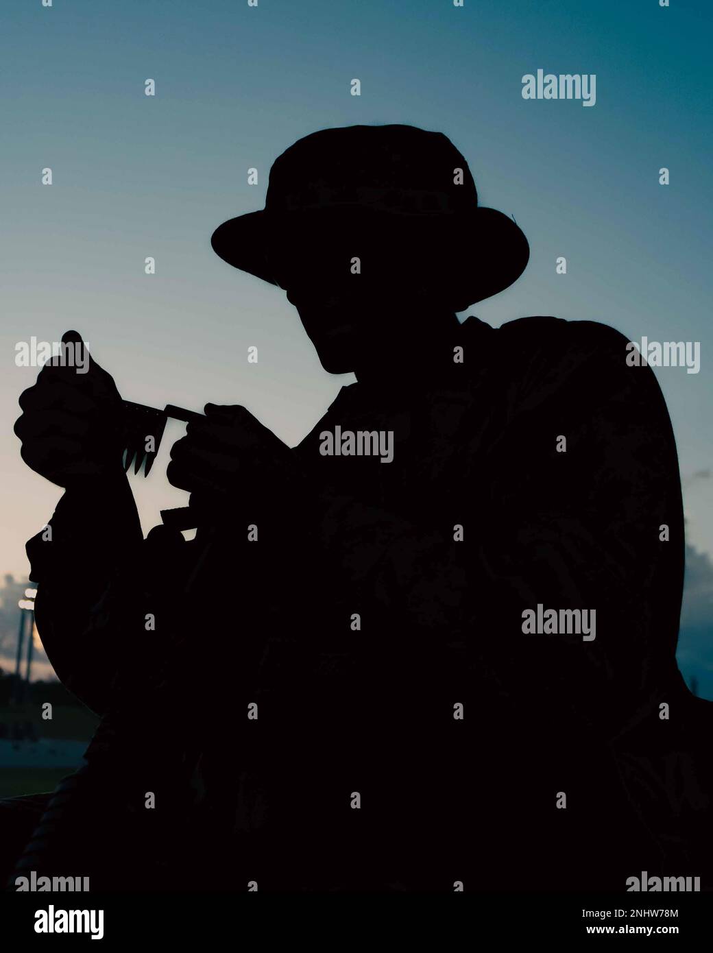 A U.S. Marine with Headquarters and Support Battalion, Marine Corps ...