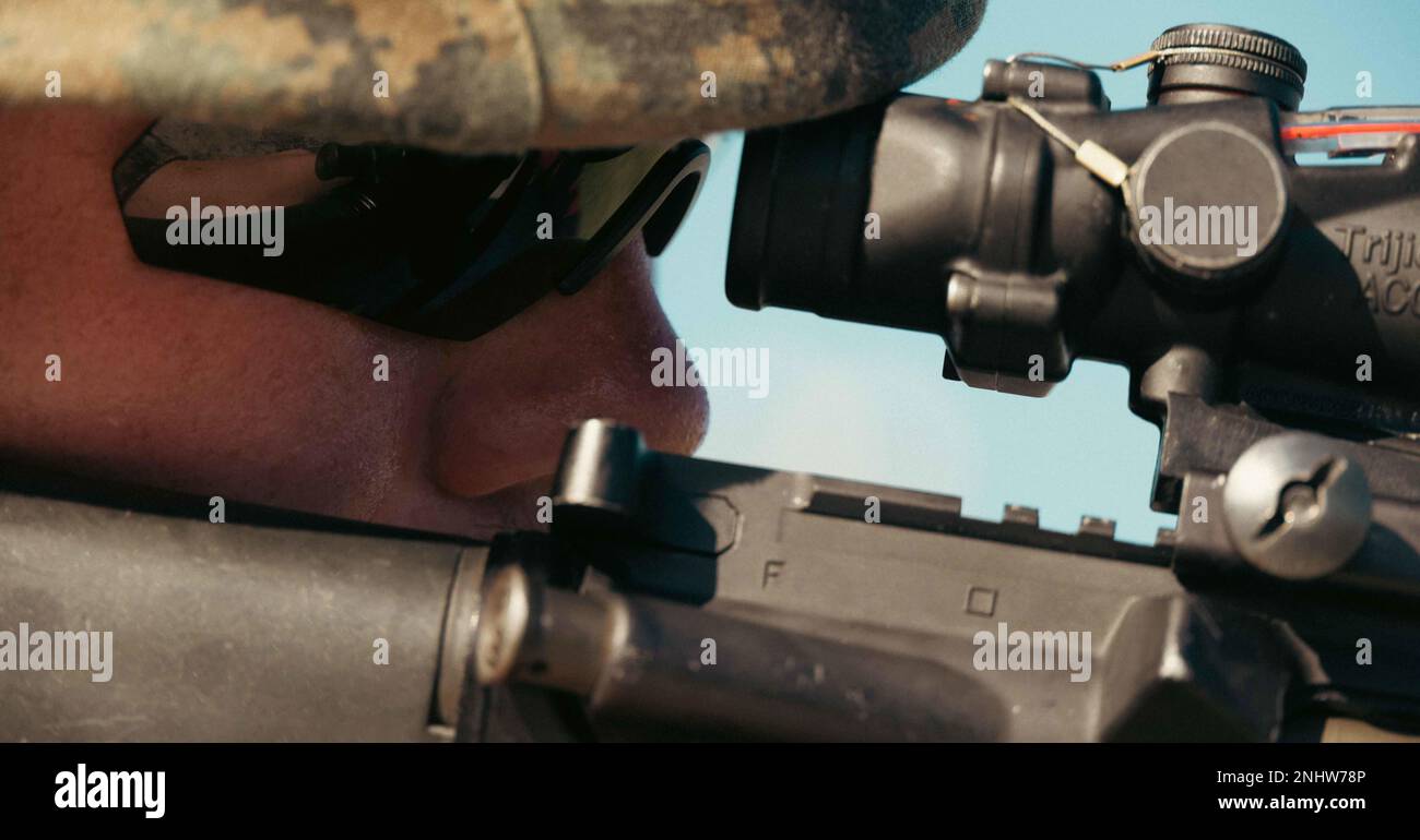 A U.S. Marine with Headquarters and Support Battalion, Marine Corps ...