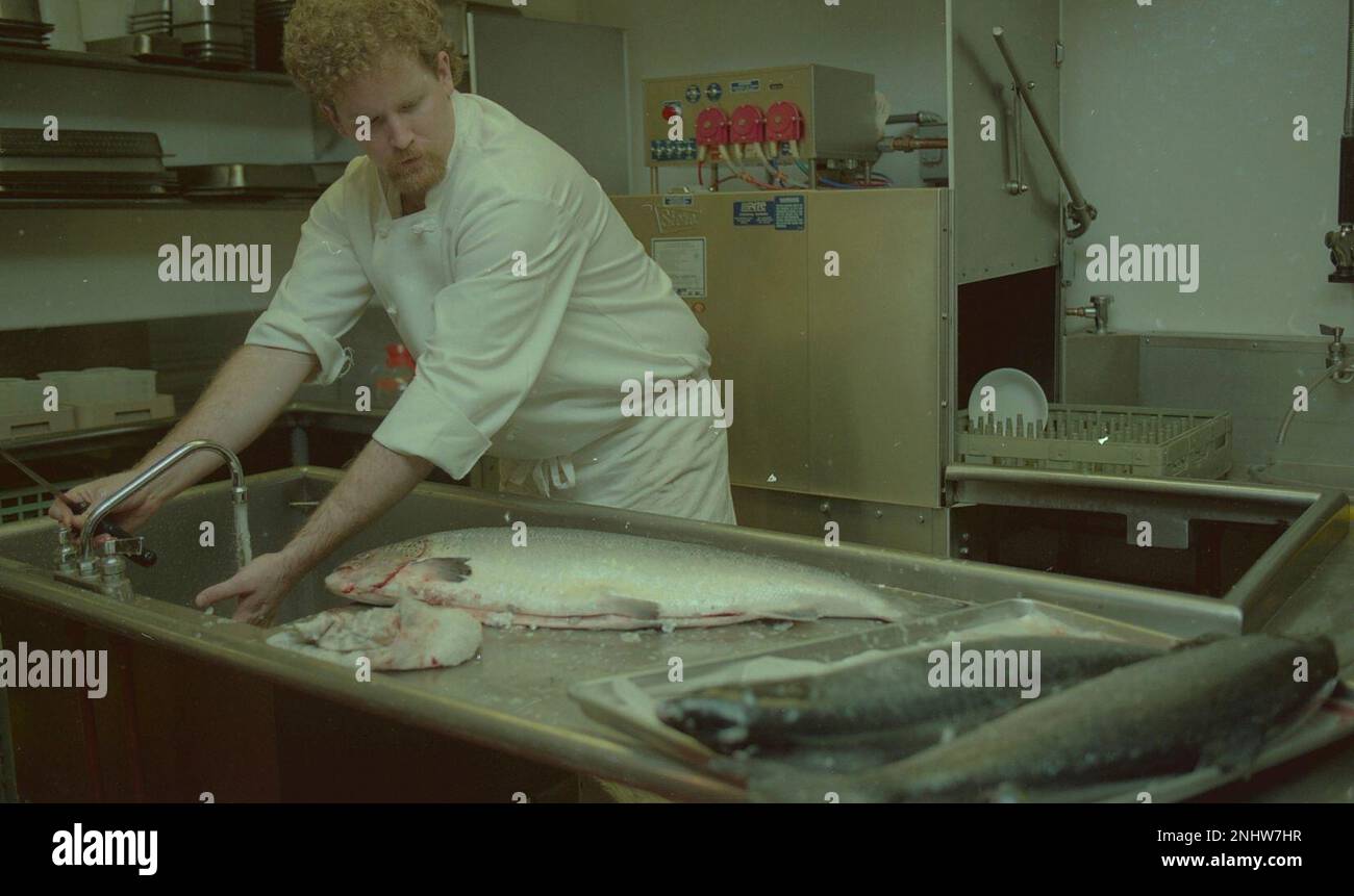 One of George Morrone's chefs at Aqua restaurant Photos shot 09/13/1991 ...