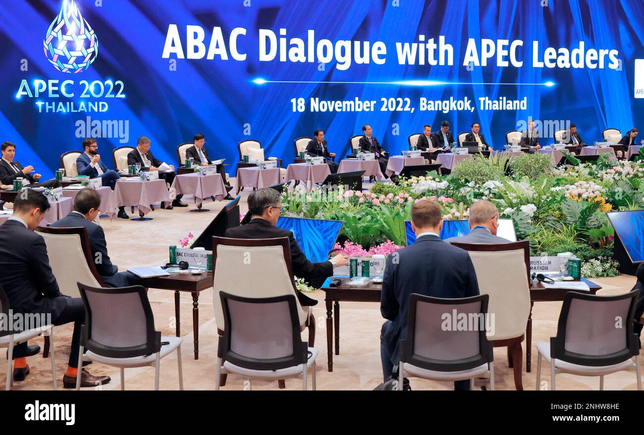 ABAC (The APEC Business Advisory Council) Dialogue with APEC Leaders is held in Bangkok ...