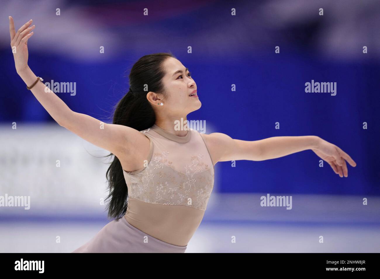 Japan's Tomoko Miyahara preforms during an opening ceremony of the NHK ...