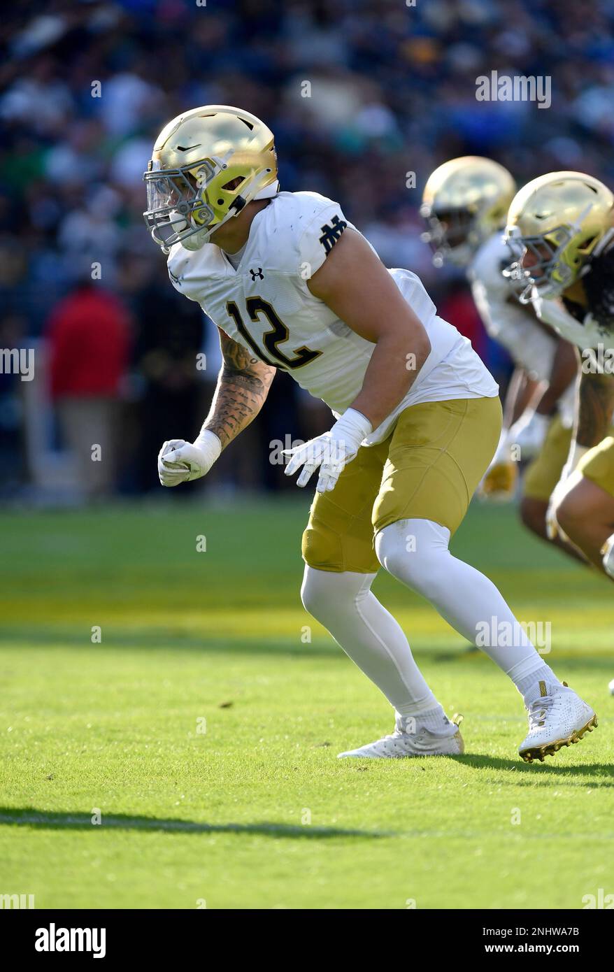 BALTIMORE, MD - NOVEMBER 12: Notre Dame linebacker Jordan Botelho (12 ...