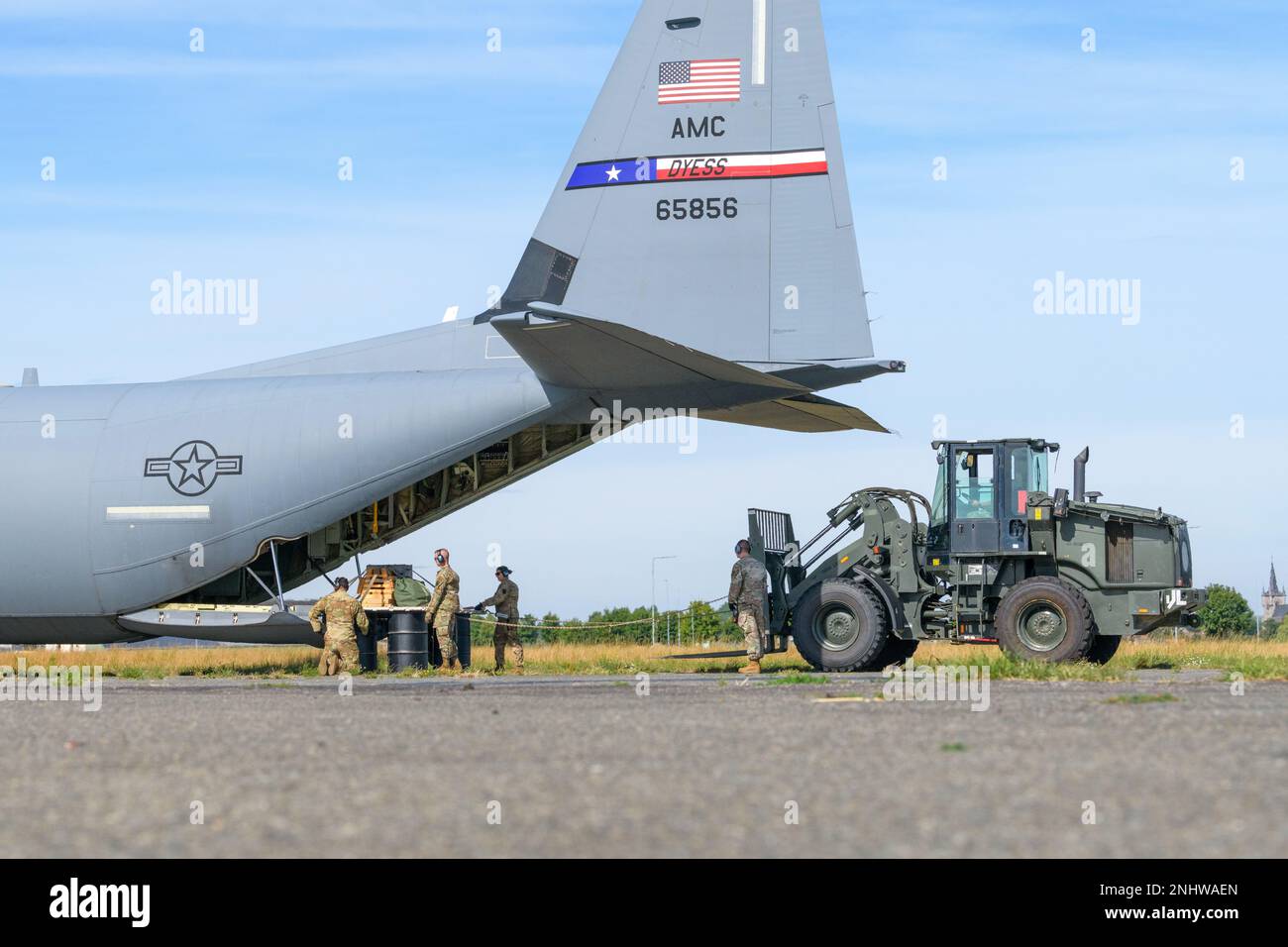 U.S. Airmen assigned to the 424th Air Base Squadron monitor a combat ...