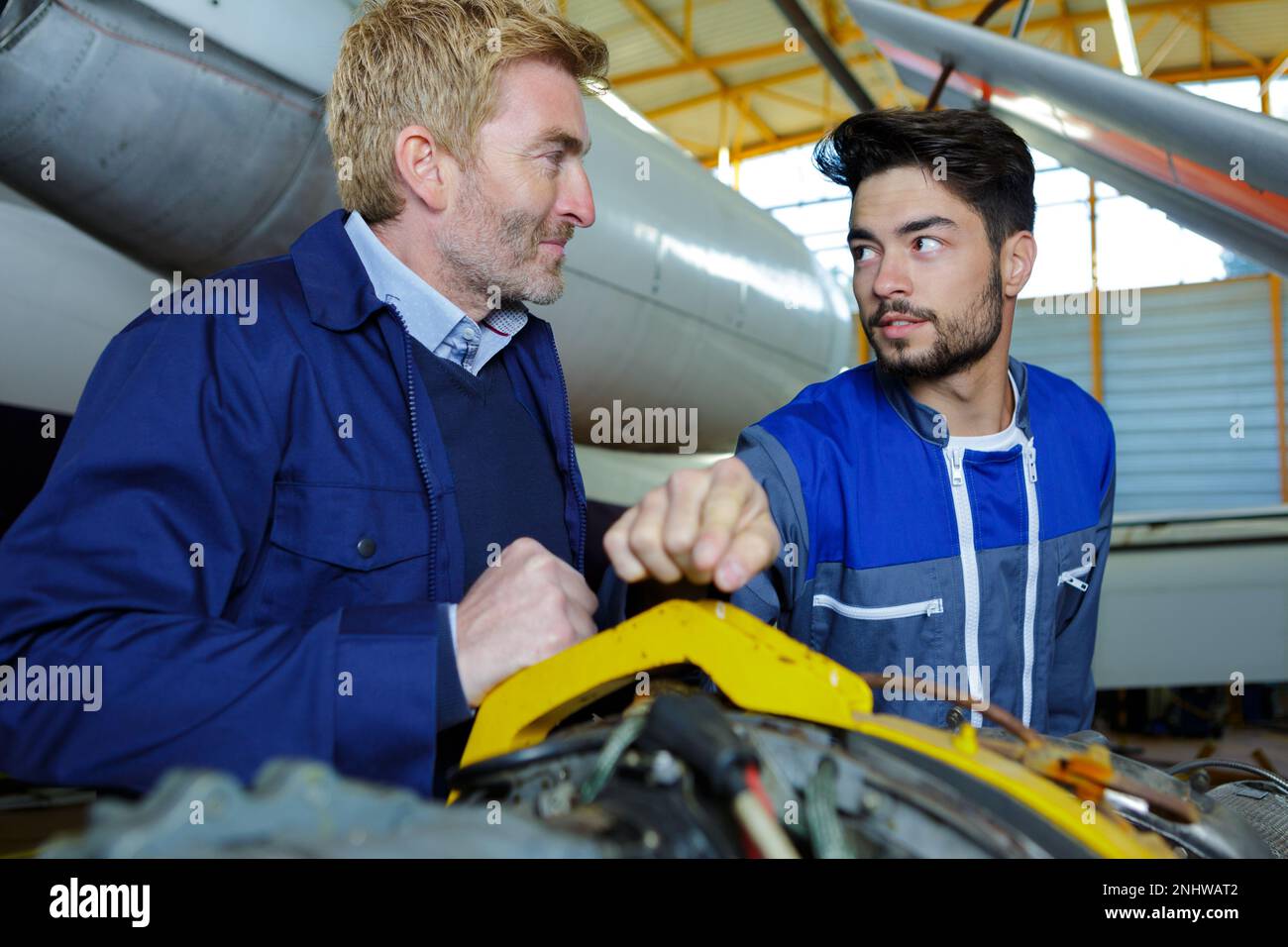 portrait of male aircraft assembling worker Stock Photo - Alamy
