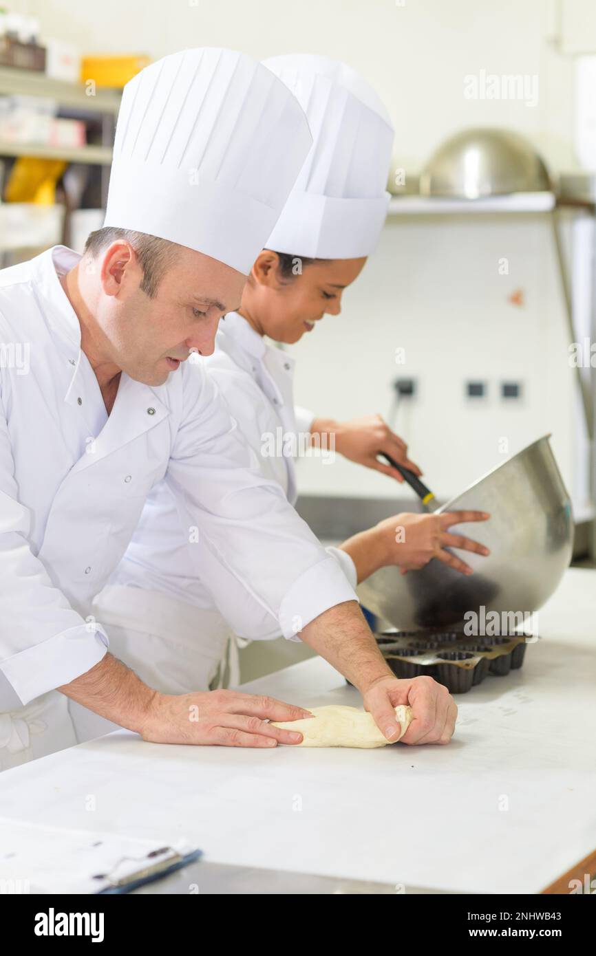 the process of making bakery products with hands Stock Photo - Alamy