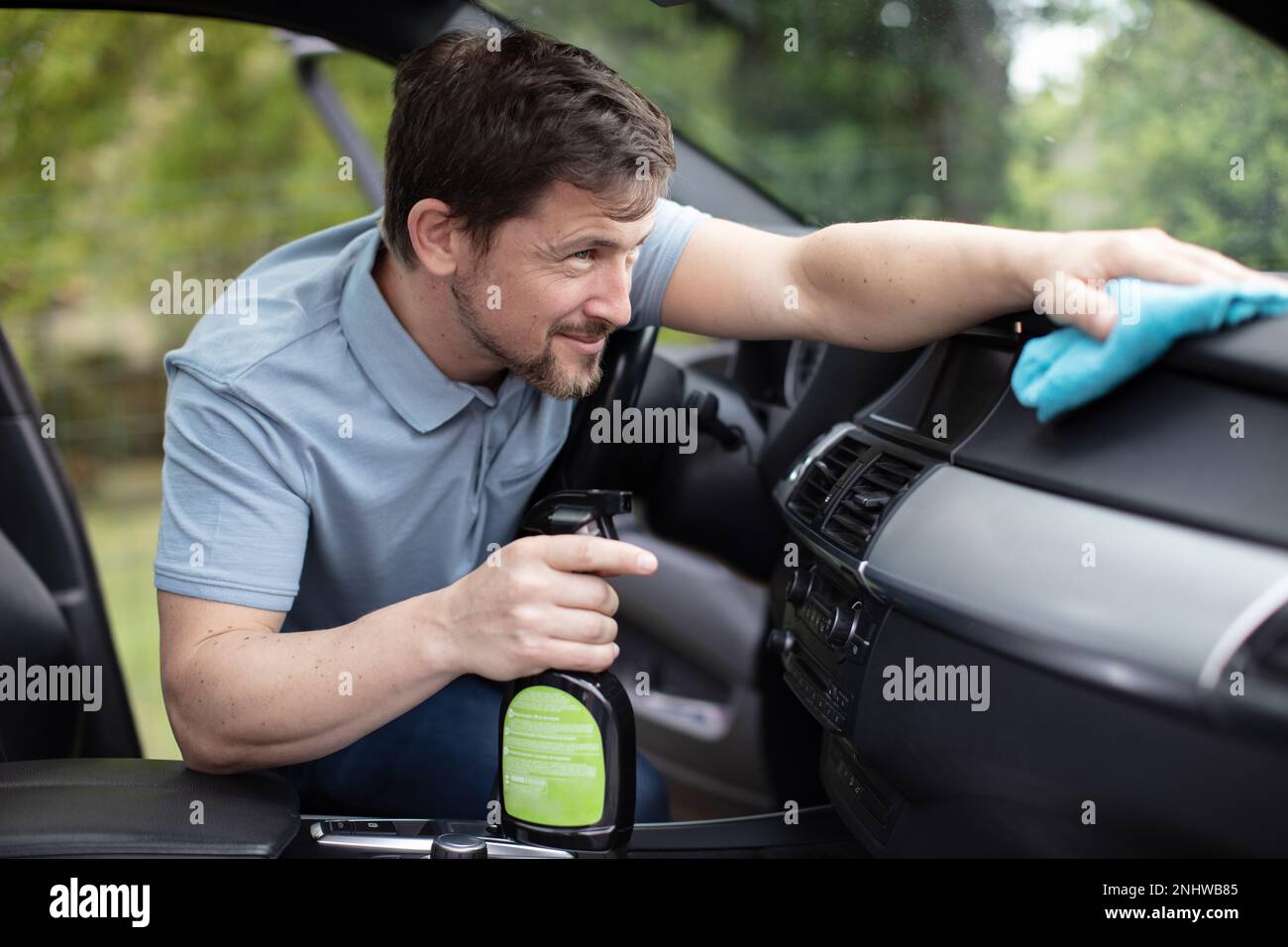cleaning interior of the car Stock Photo - Alamy