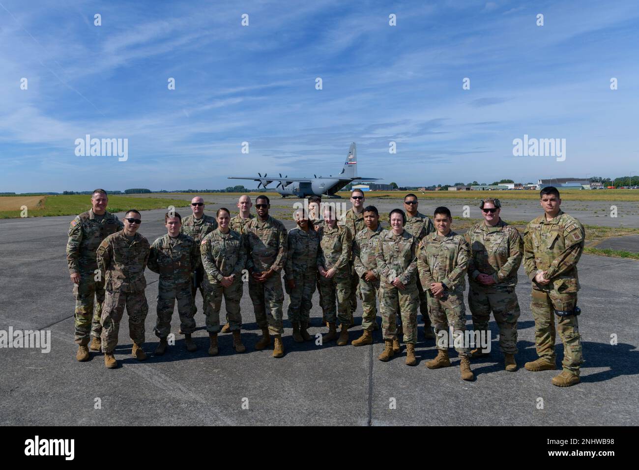 U.S. Airmen assigned to the 424th Air Base Squadron and Soldiers with ...
