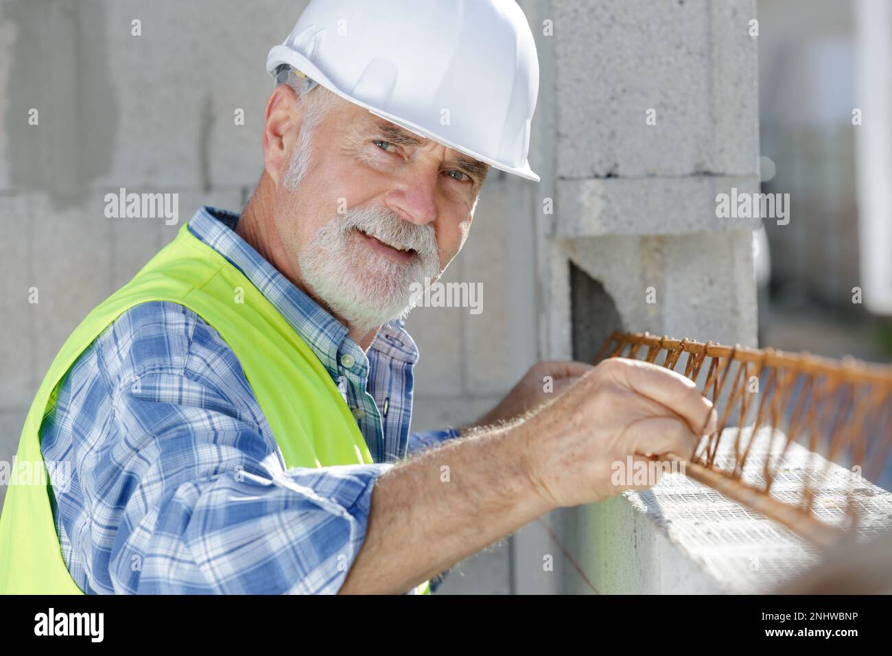 builder in hardhat outdoors Stock Photo - Alamy