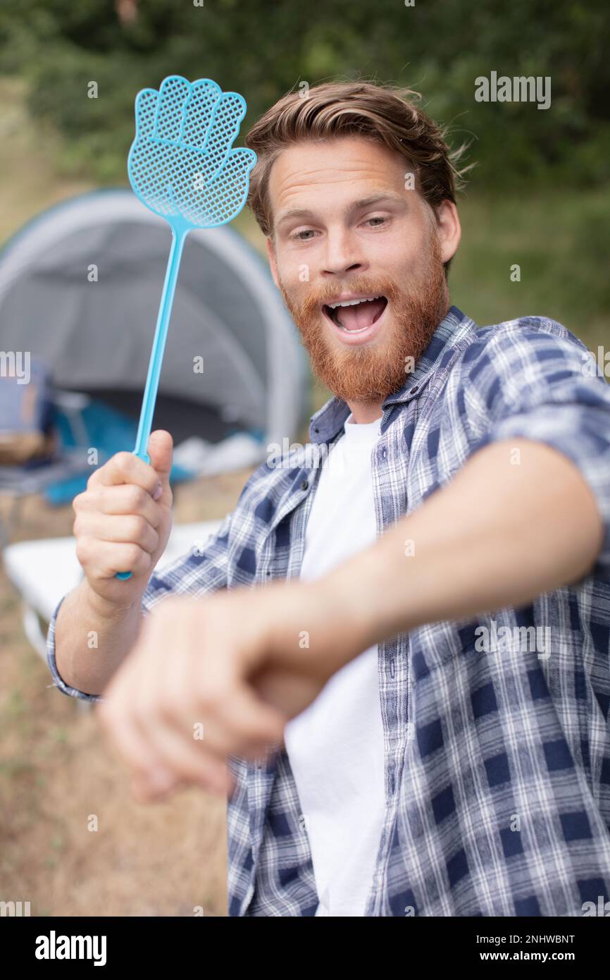 Swatter woman hi-res stock photography and images - Alamy