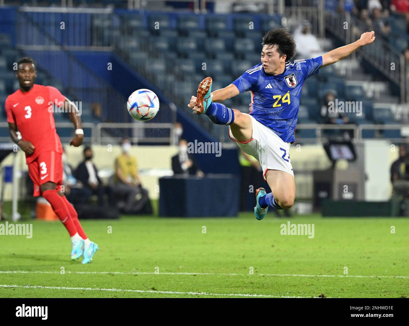 Yuki Soma of Japan national football team (Samurai Japan) scores an ...