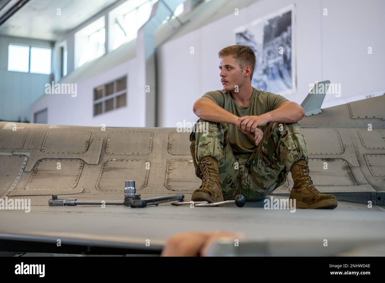 U.S. Air Force Airman 1st Class Keaton Smith, an F-16 crew chief ...