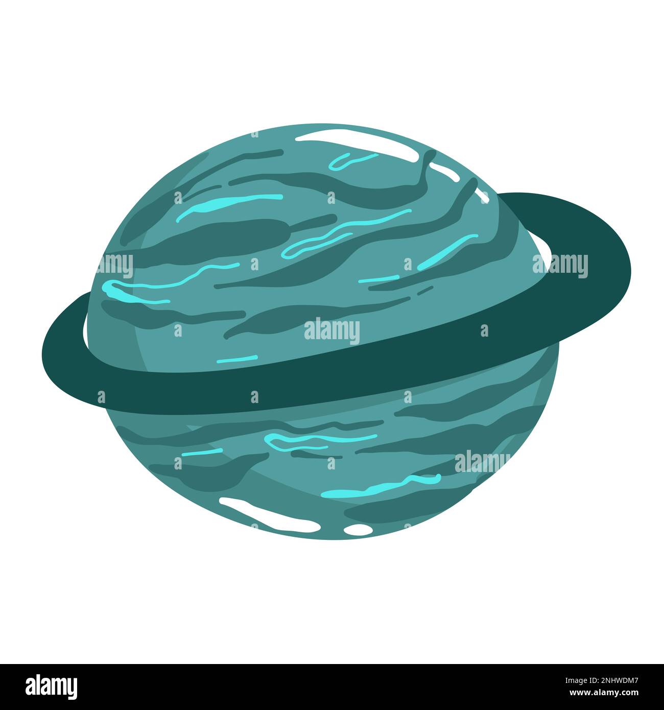 Cartoon fantasy alien planets set, funny elements for another universe ...