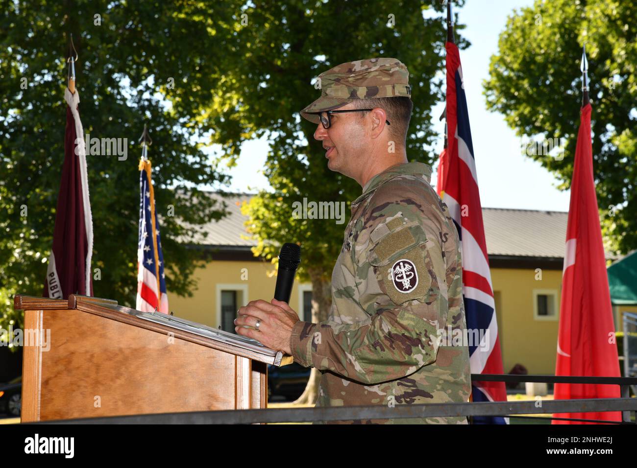 U.S. Army Lt. Col. Brian C. Tripp, the outgoing Commander Public Health ...