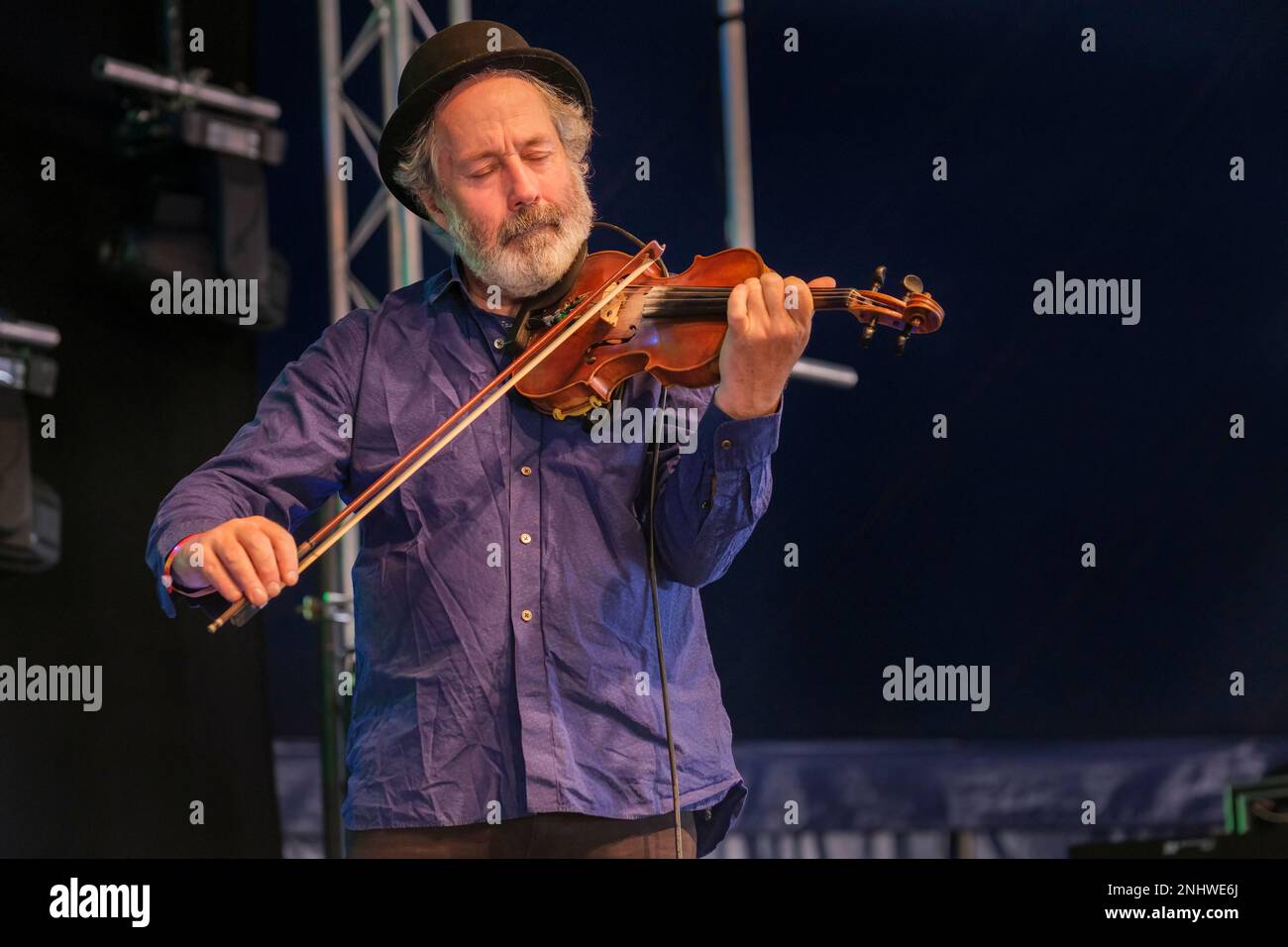 Steve Wickham performing at the Wickham Festival, Hampshire, UK. August ...