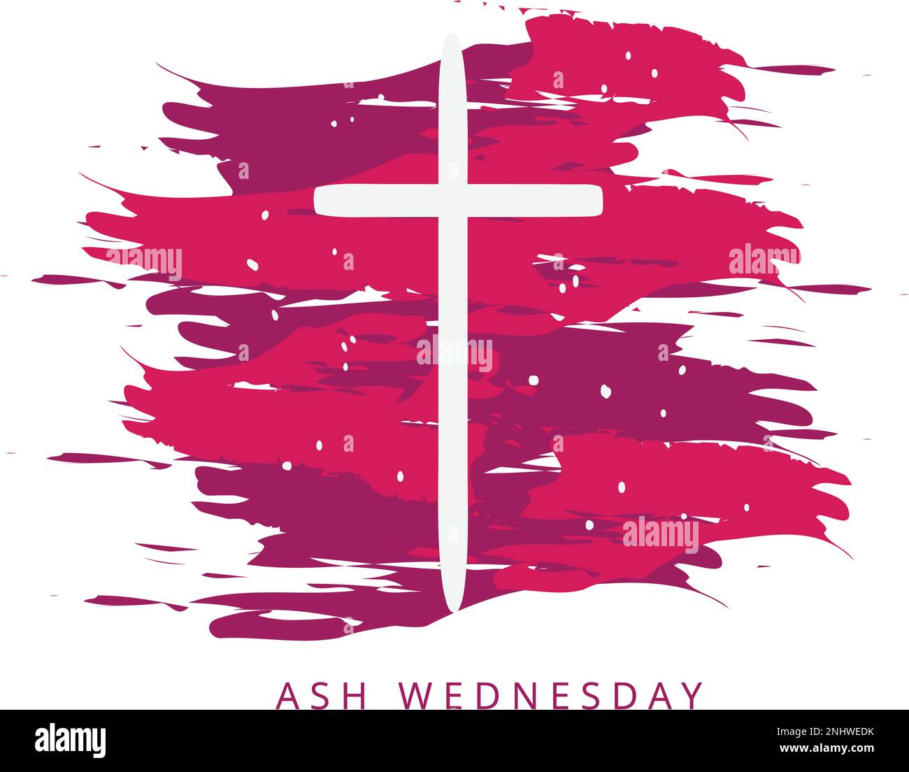 Ash Wednesday Cross Vector Art. Ash Wednesday With Cross, Blessing ...