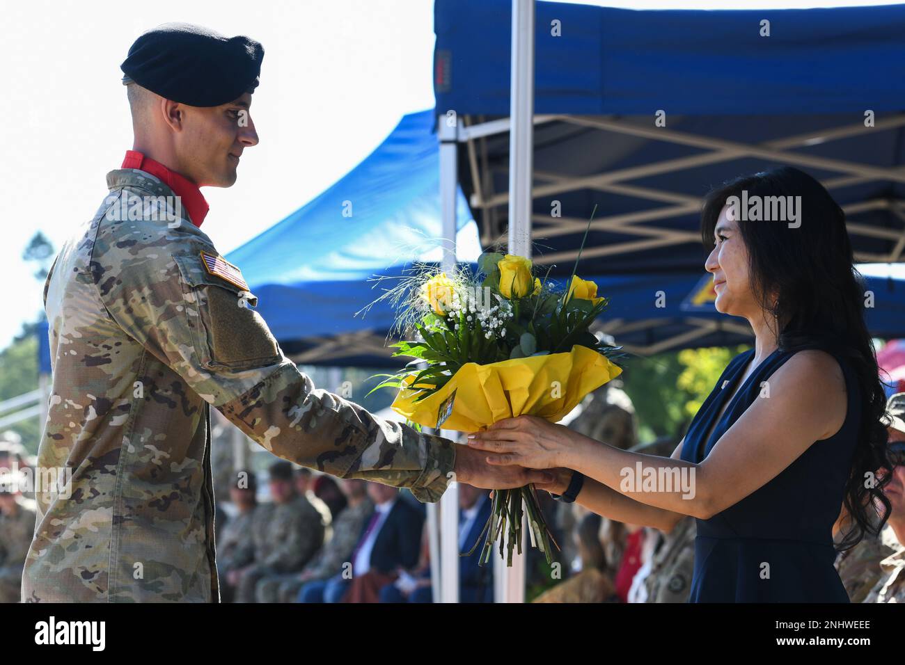 Amy Hsu, wife of incoming 41st Field Artillery Brigade commander U.S ...