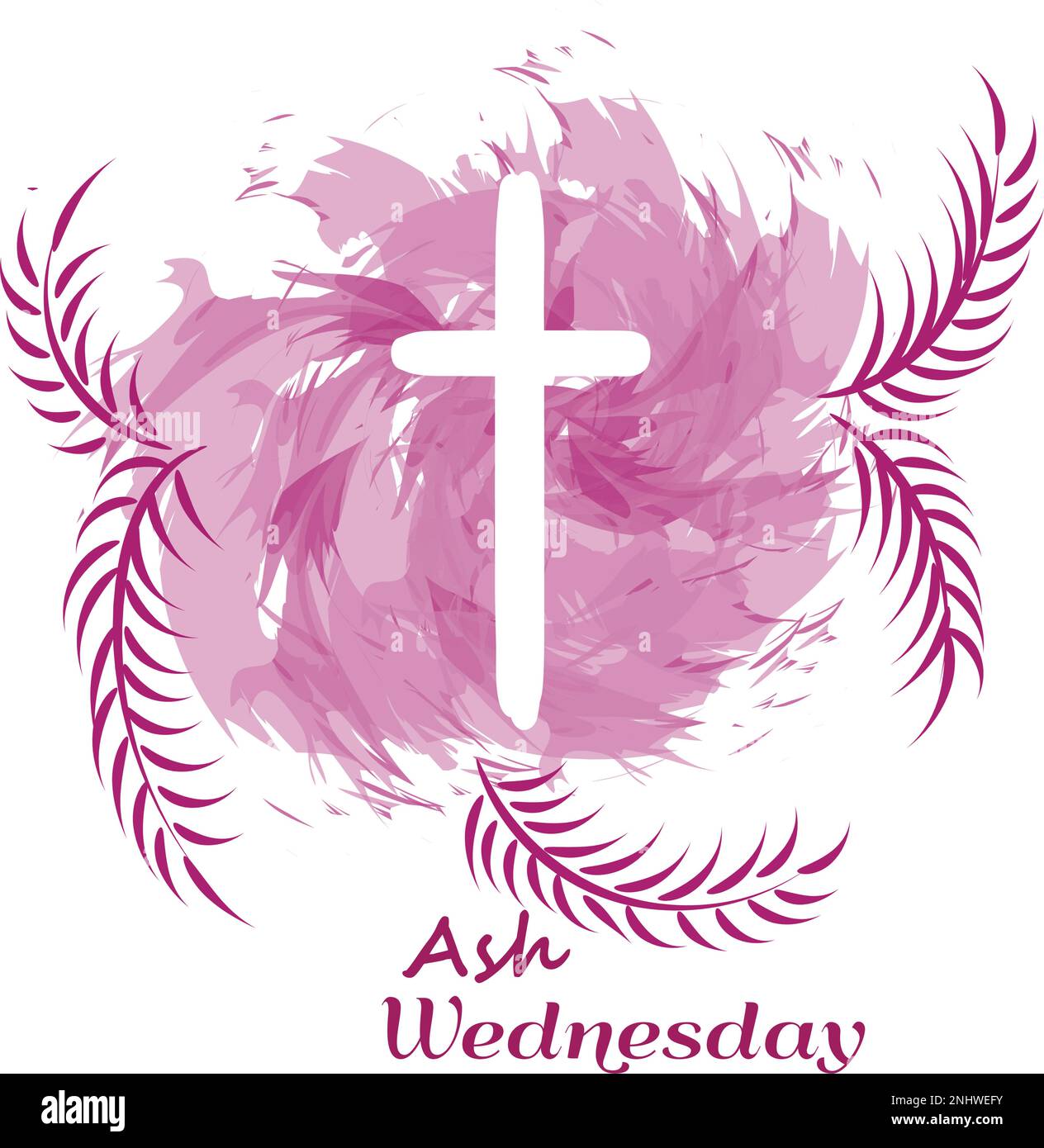 Ash wednesday cross Stock Vector Images - Alamy