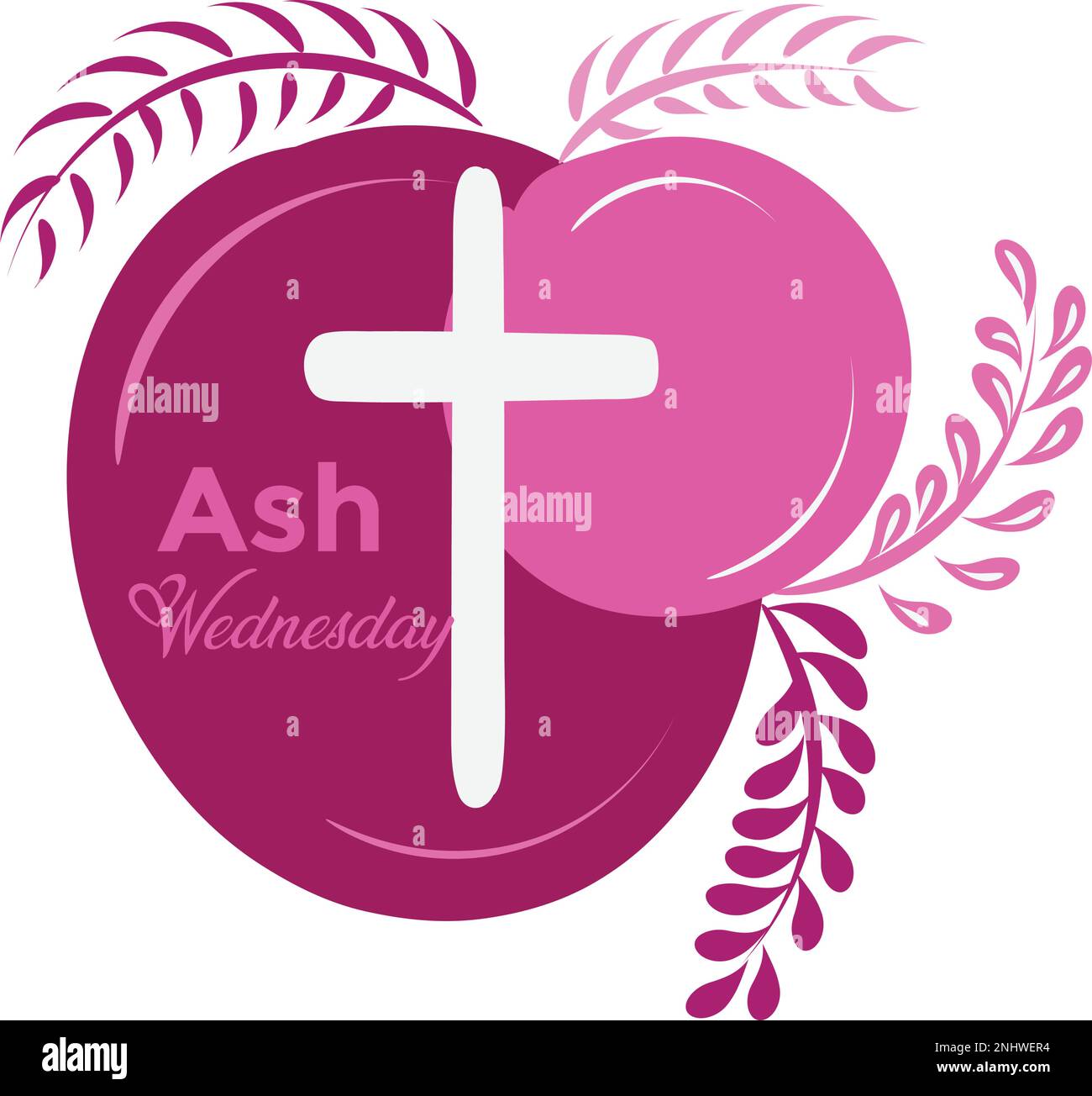 Ash wednesday cross Stock Vector Images - Alamy