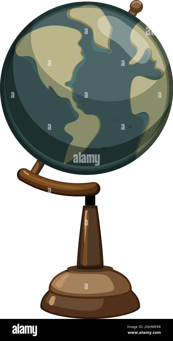 geography globe cartoon vector illustration sign color Stock Vector ...