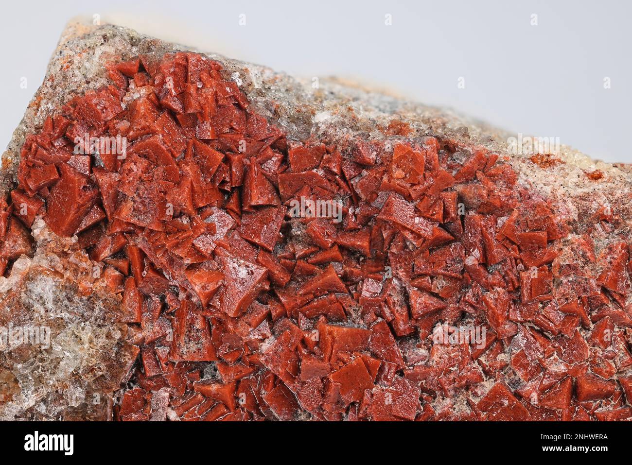 Rare red crystals of fluorite from Illo limestone quarry in Finland ...