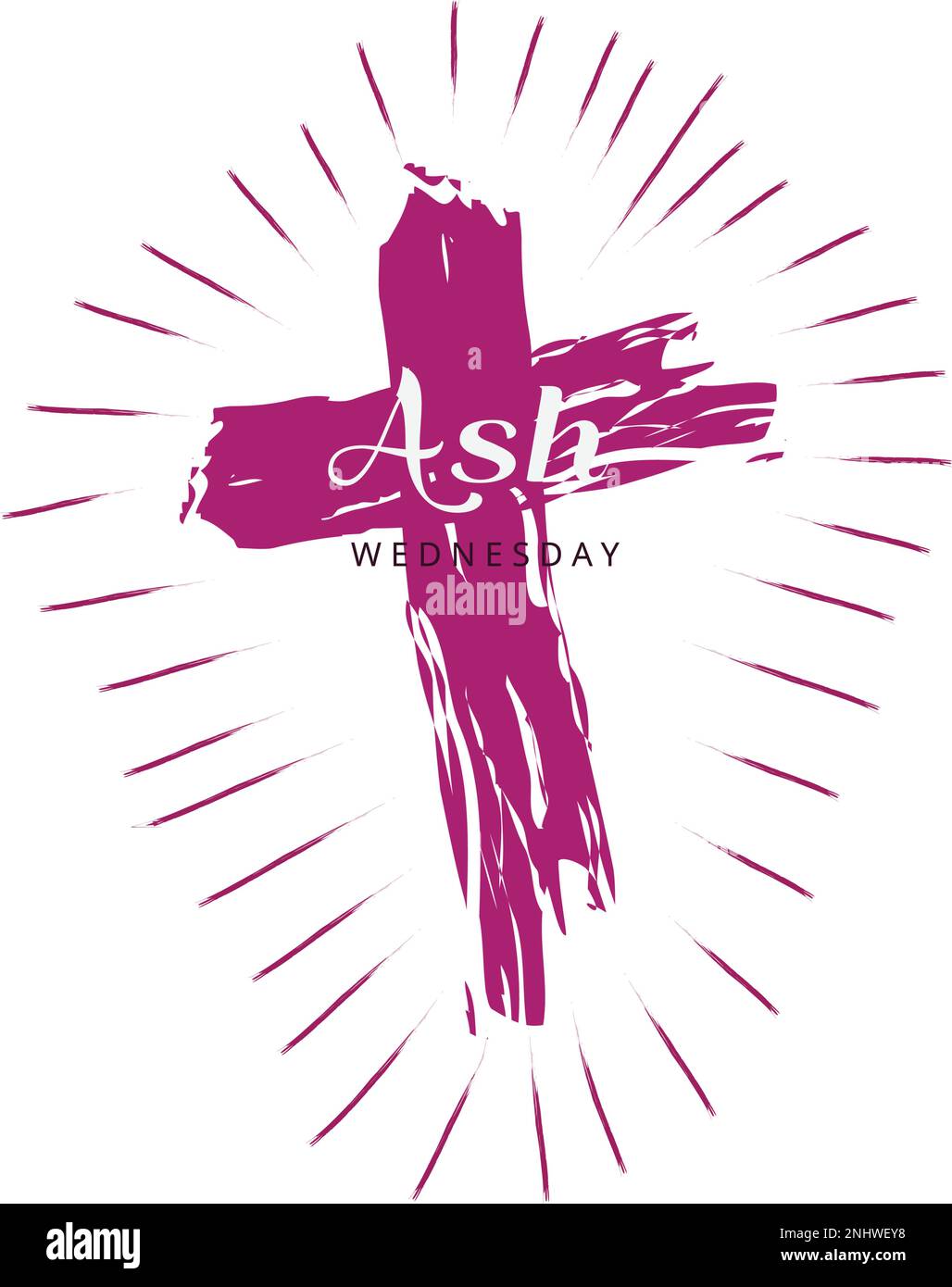Ash Wednesday Cross Vector Art. Ash Wednesday With Cross, Blessing ...