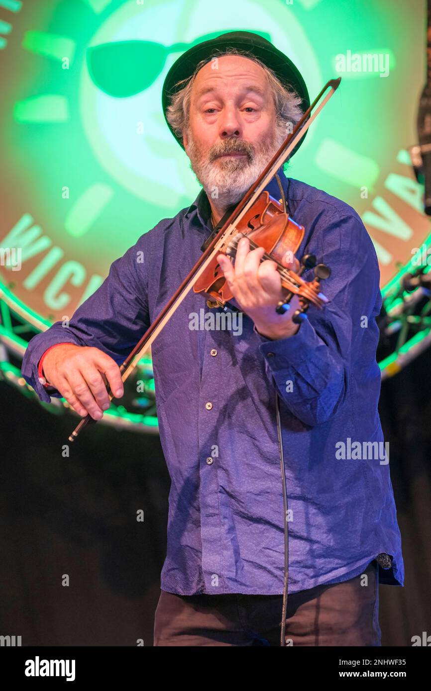 Steve Wickham performing at the Wickham Festival, Hampshire, UK. August ...